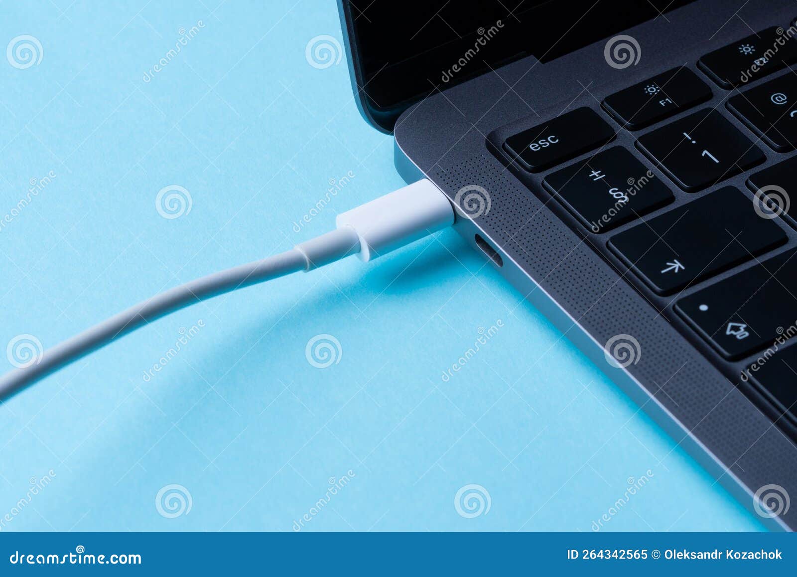 Laptop Power. Cable with Modern Connector for Charging and Syncing Your ...