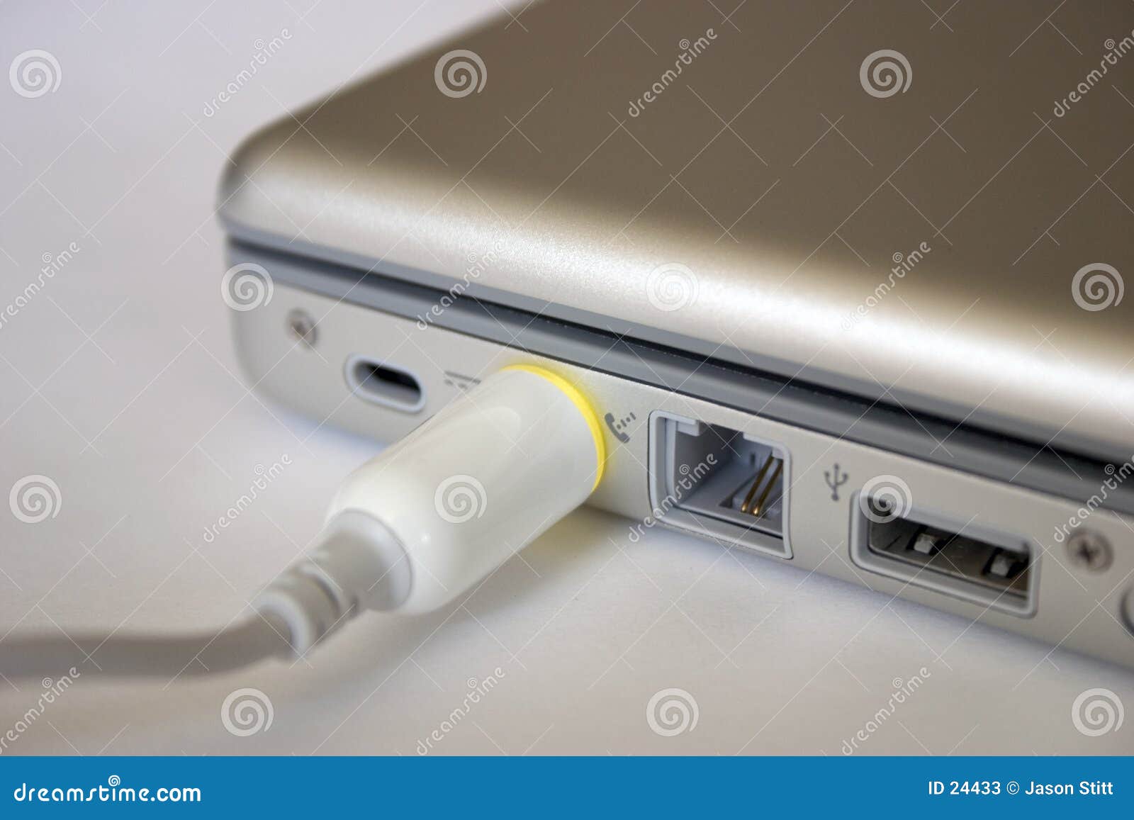Laptop Power Connection stock image. Image of powerbook - 24433