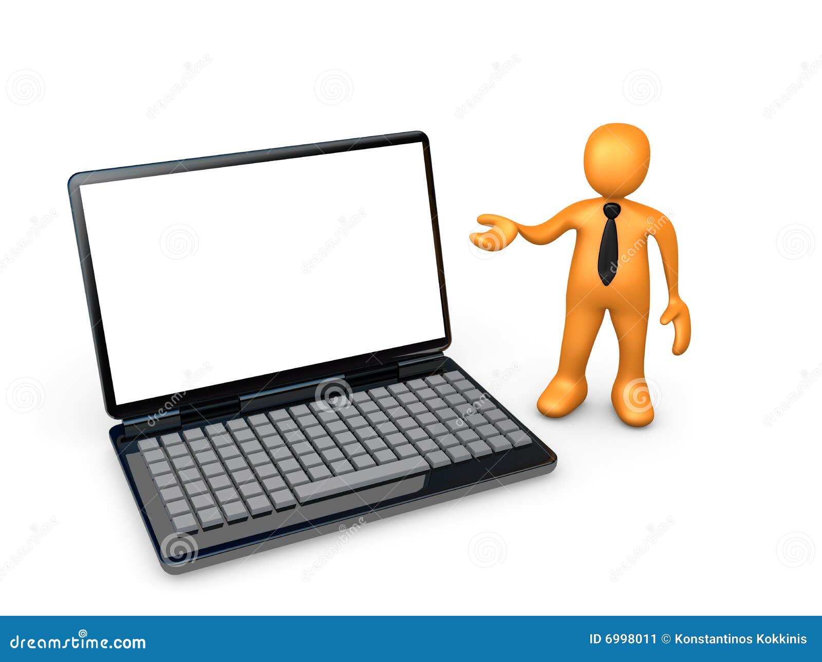 Laptop Presentation stock illustration. Illustration of internet - 6998011