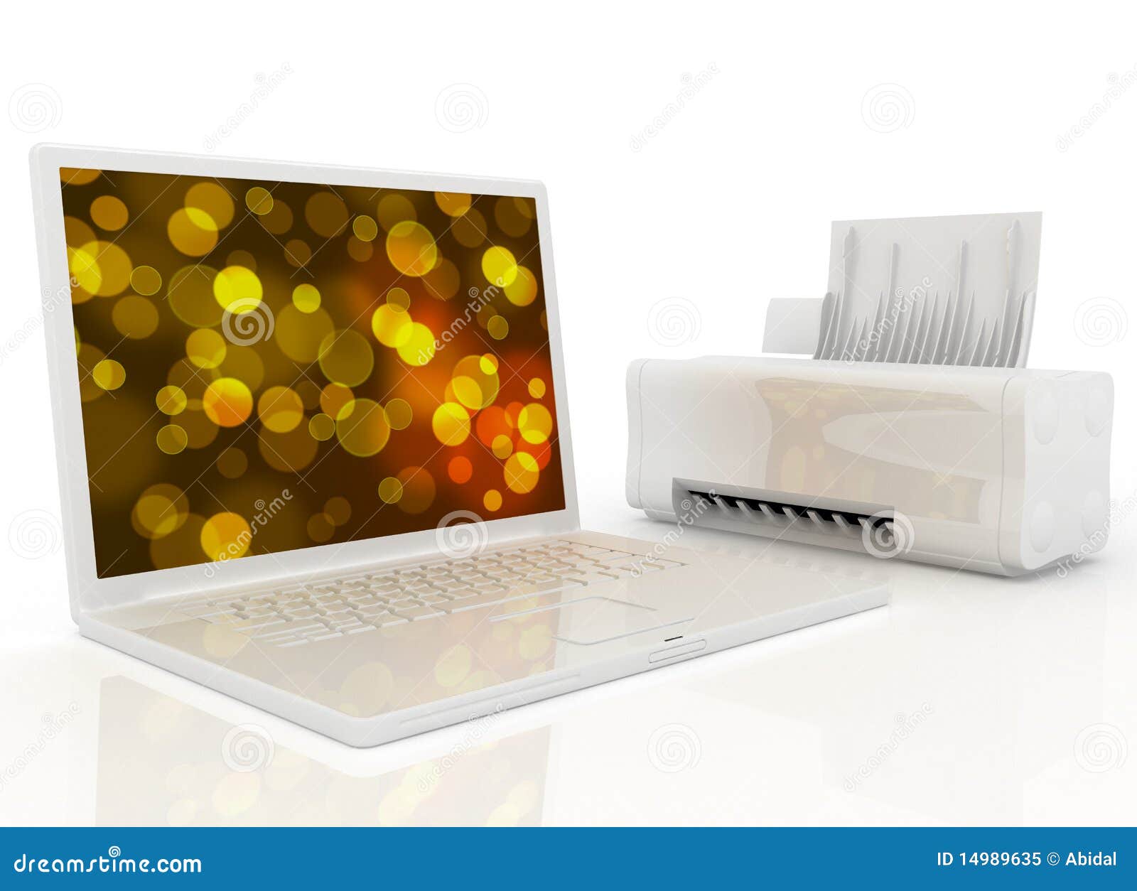 Laptop and printer stock image. Image of concept, machine - 14989635