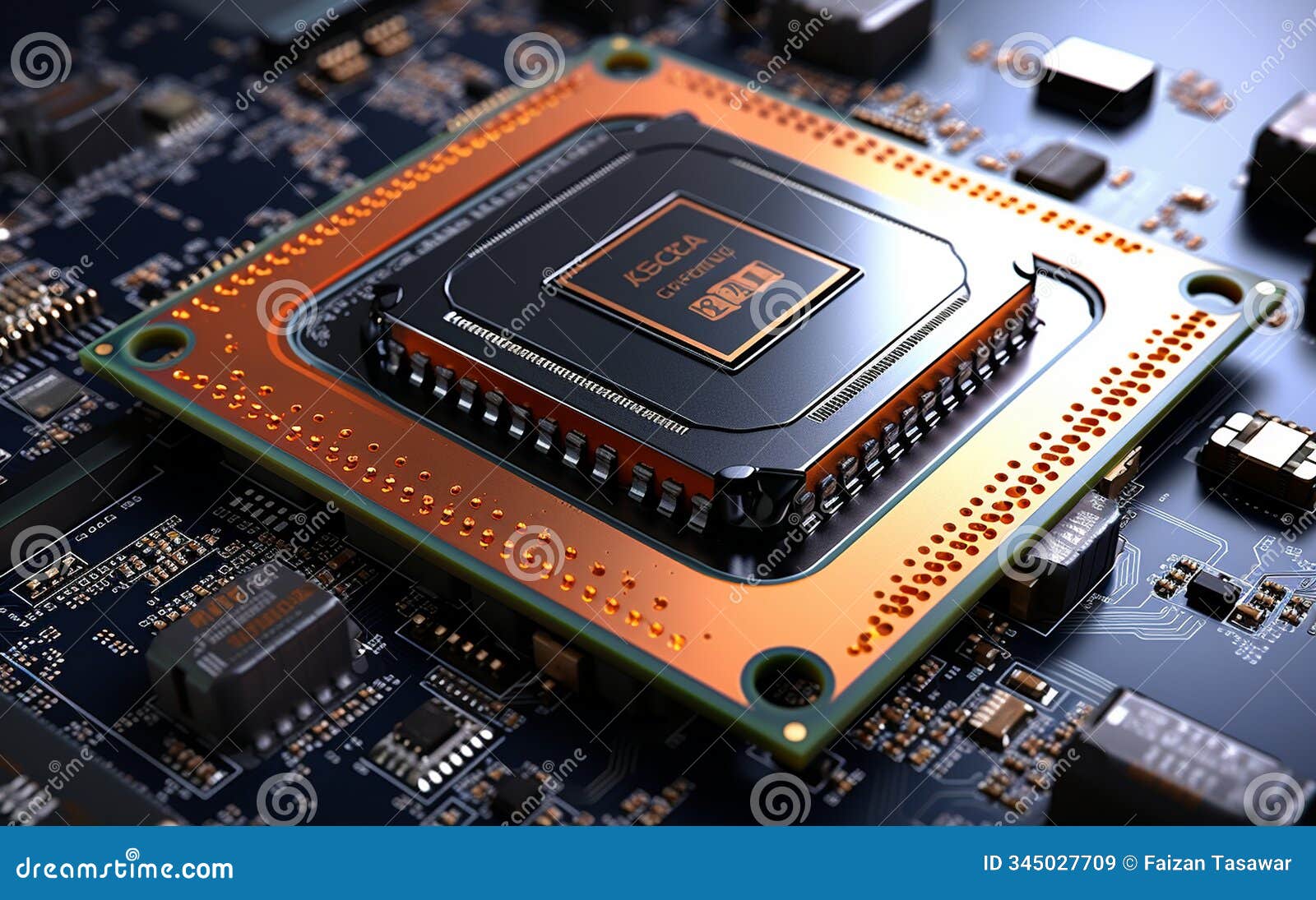 Laptop Processor Socket White Background Stock Image - Image of socket ...