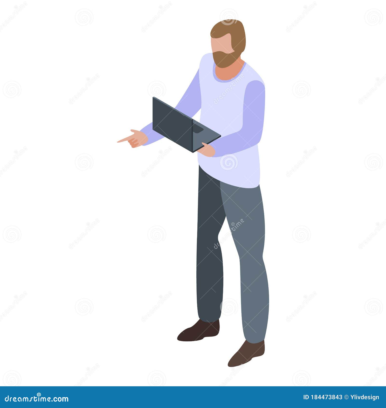 Laptop Product Manager Icon, Isometric Style Stock Vector ...