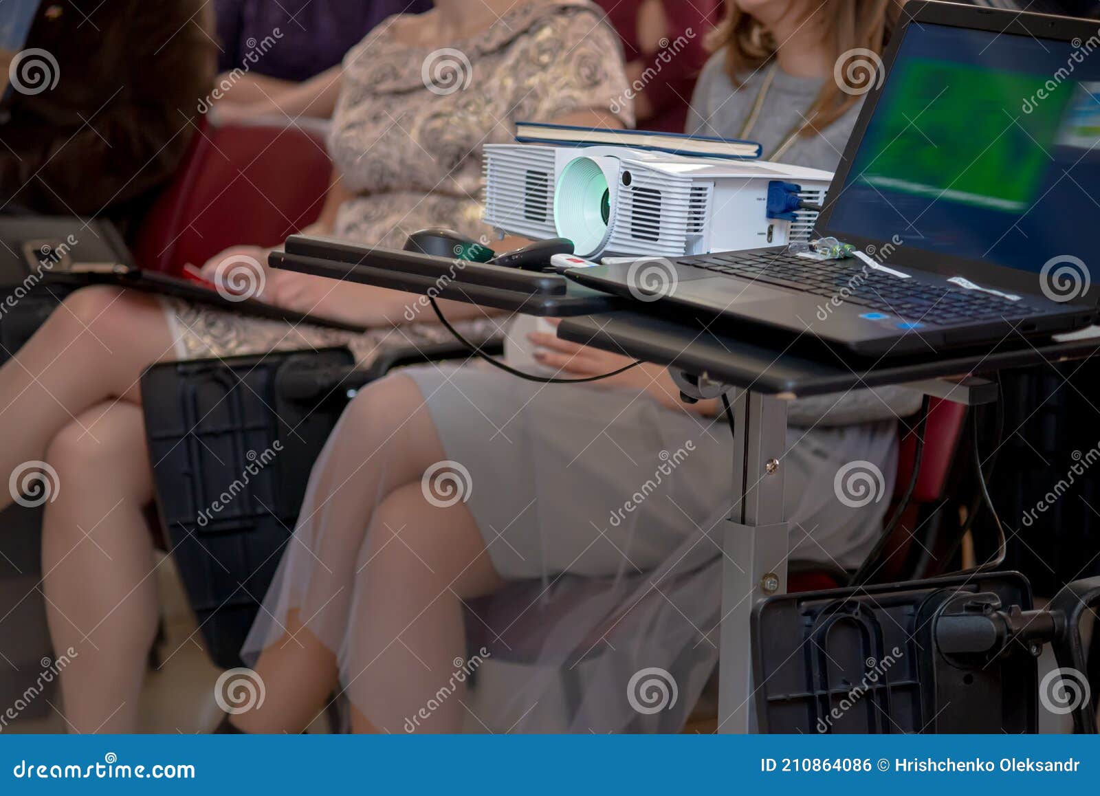 Laptop and Projector for Presentation Stock Photo - Image of datum ...