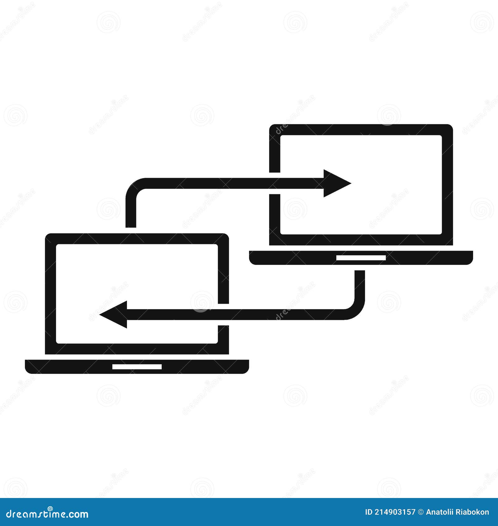 Laptop Remote Access Icon, Simple Style Stock Vector - Illustration of ...