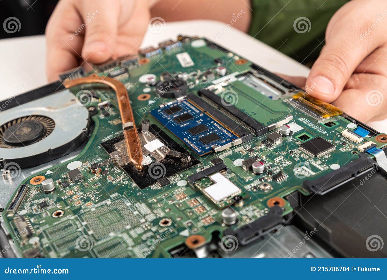 Laptop Repair and Maintenance, Replacement of Pc Components Stock Photo ...
