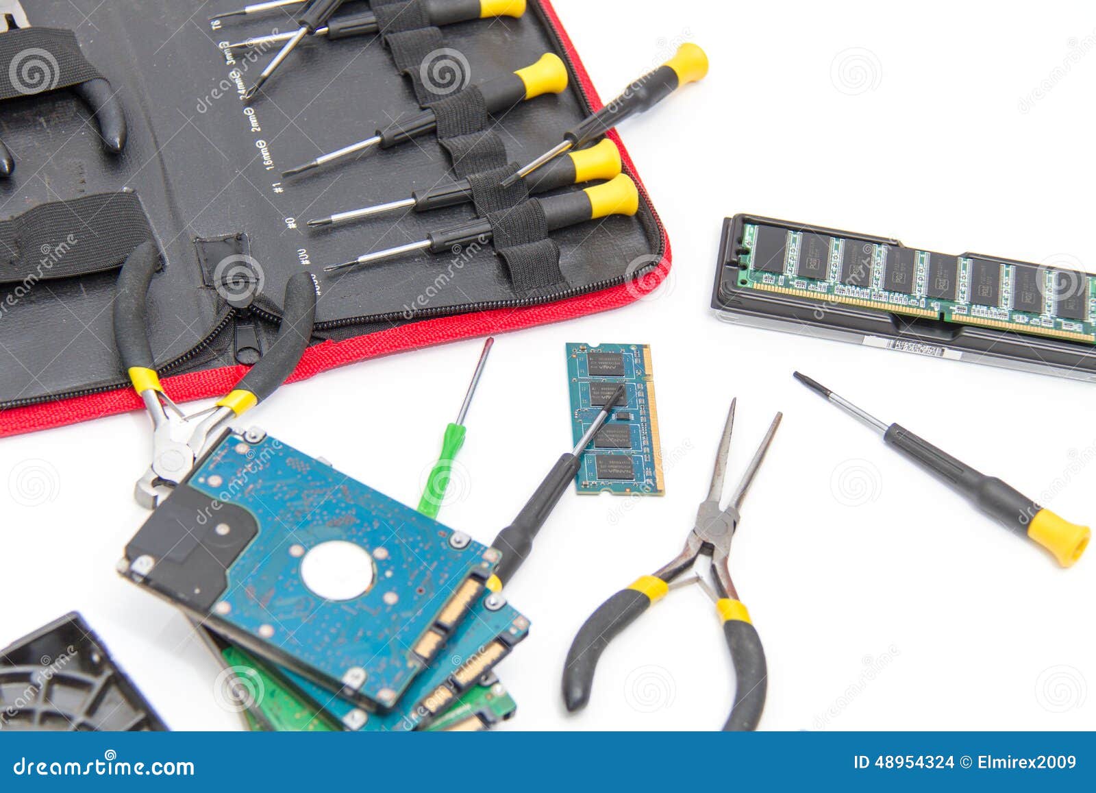 Laptop Repair Tools and Technical Support Stock Photo - Image of ...