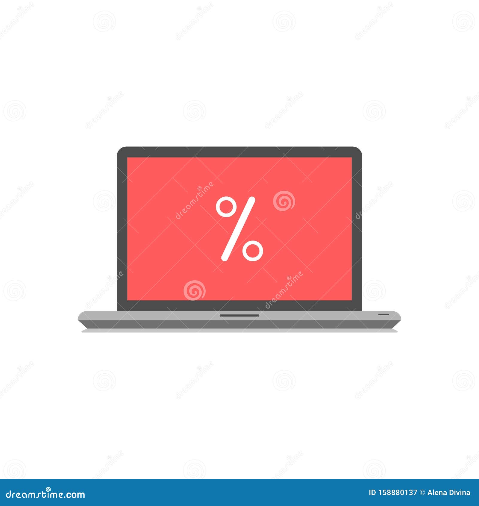 Laptop sale stock vector. Illustration of items, internet - 158880137