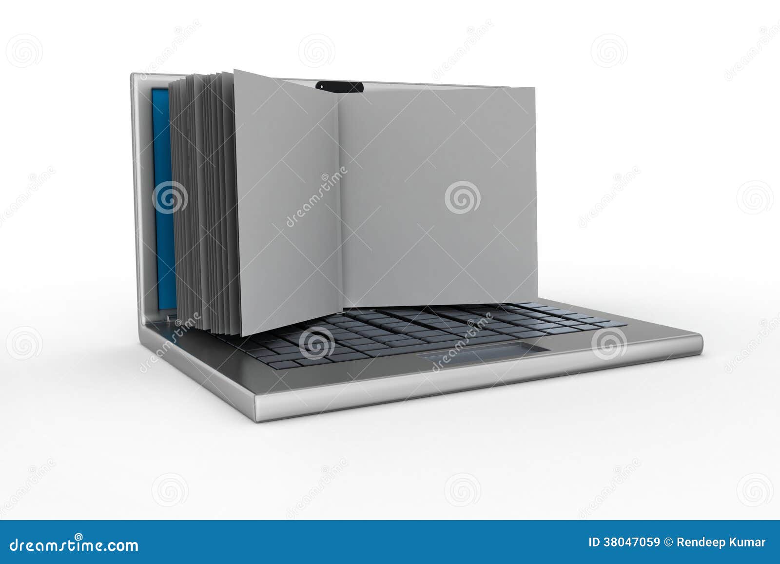 Laptop screen as book stock illustration. Illustration of ideas - 38047059