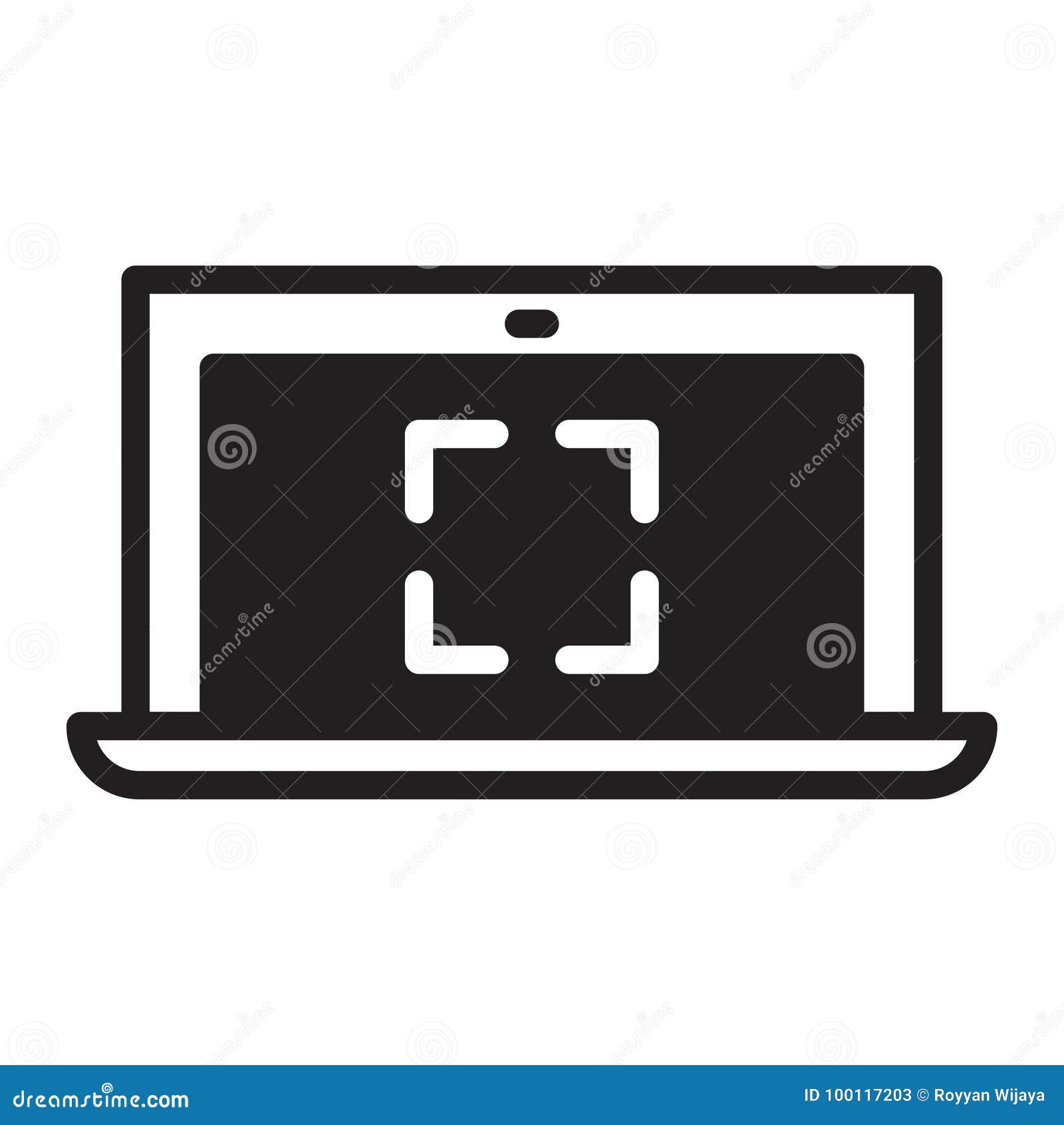 Laptop Screen Capture stock vector. Illustration of isolated - 100117203