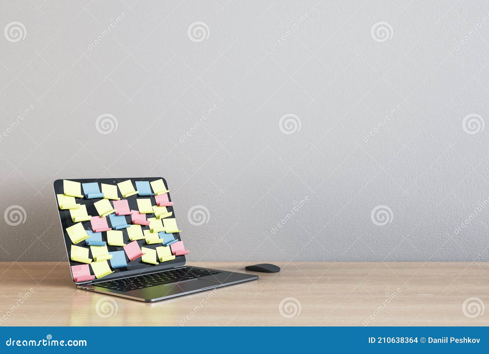 Sticker Notes On Wood Vector Illustration | CartoonDealer.com #6836506