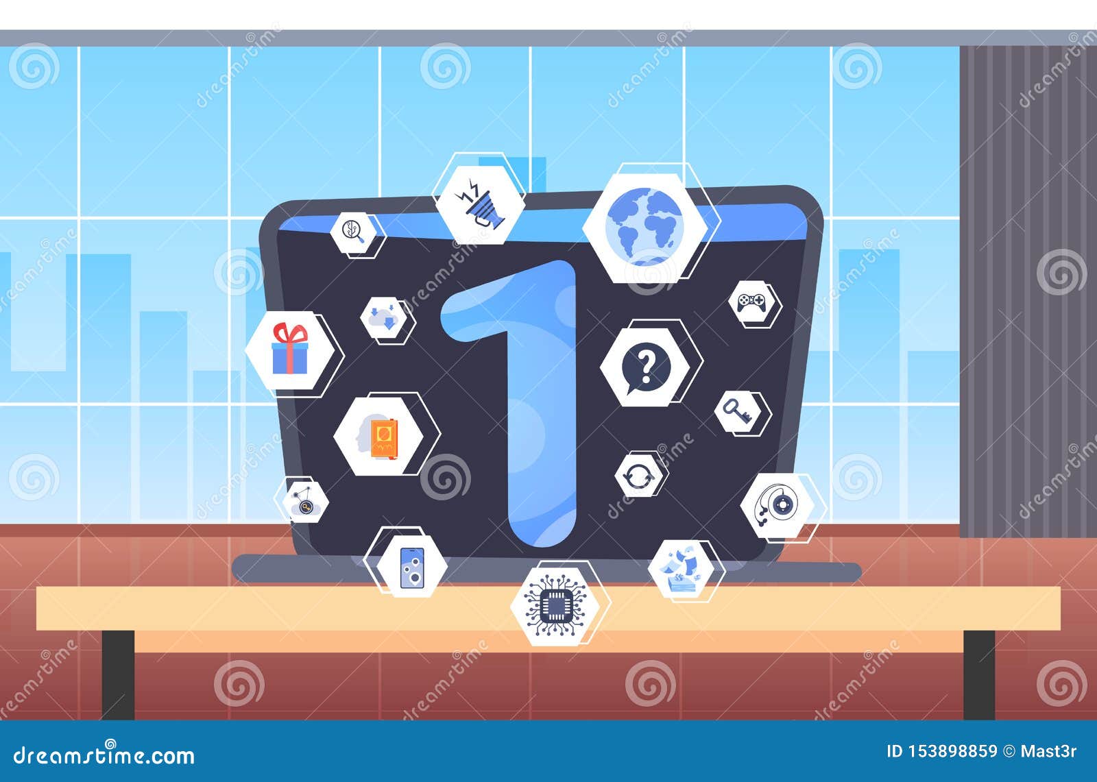 Laptop Screen with Different Applications Adaptive User Interface App ...