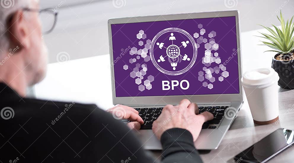 Bpo Concept on a Laptop Screen Stock Photo - Image of development ...