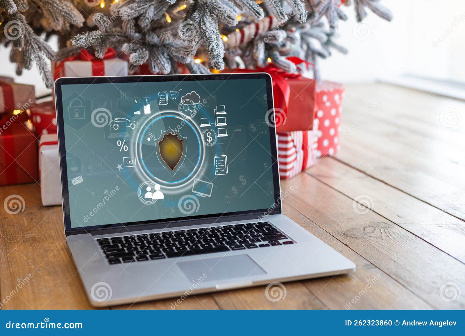 Laptop Screen Displaying a Cyber Security Concept Editorial Image ...