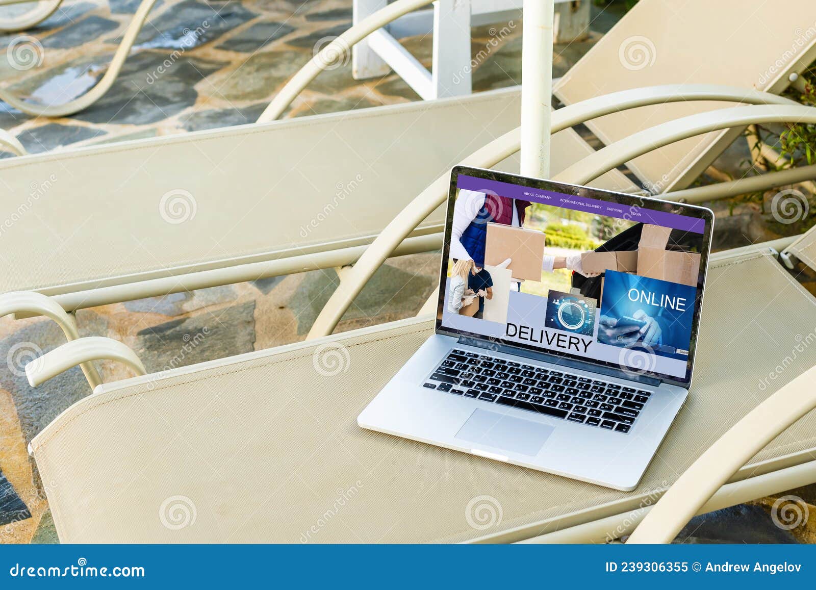 Laptop Screen Displaying a Delivery Tracking Concept Editorial Image ... Laptop Screen Displaying a Delivery Tracking Concept Editorial Image ...