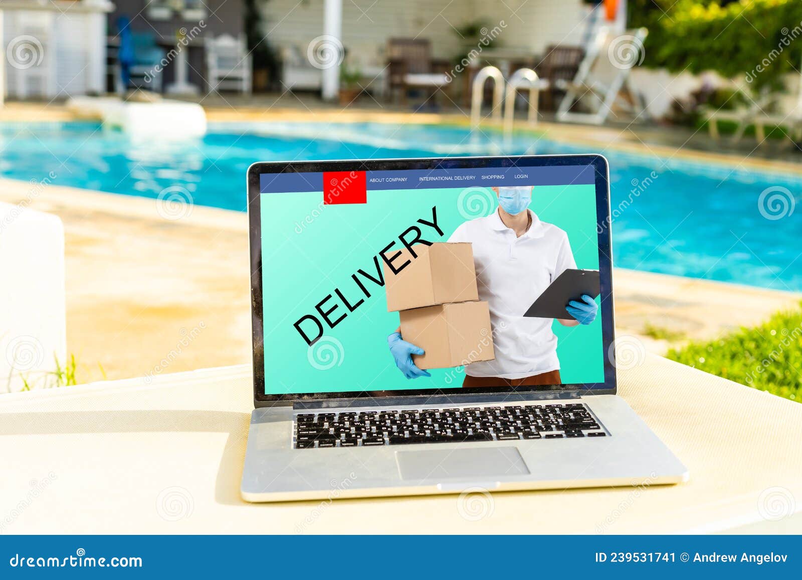 Laptop Screen Displaying a Delivery Tracking Concept Editorial Photo ... Laptop Screen Displaying a Delivery Tracking Concept Editorial Photo ...