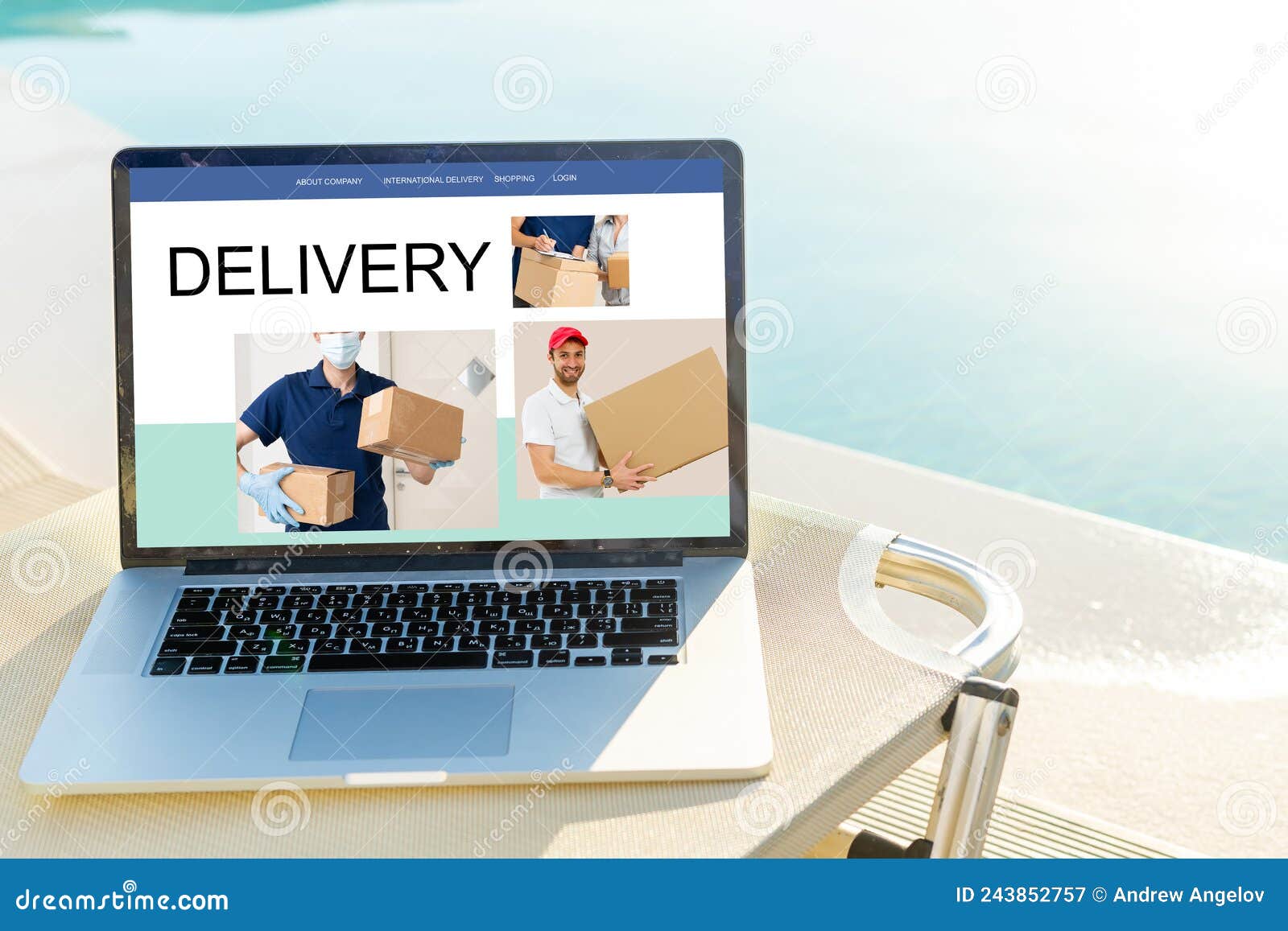 Laptop Screen Displaying a Delivery Tracking Concept Editorial ...