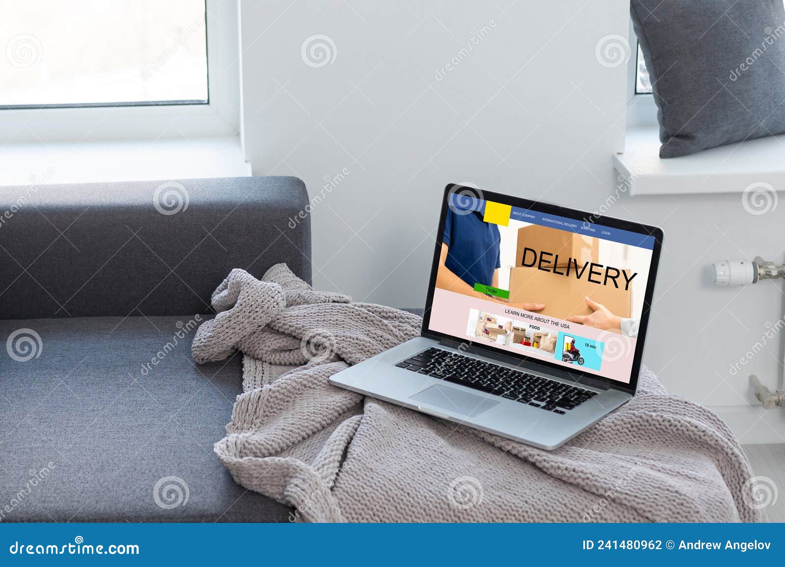 Laptop Screen Displaying a Delivery Tracking Concept Editorial ...