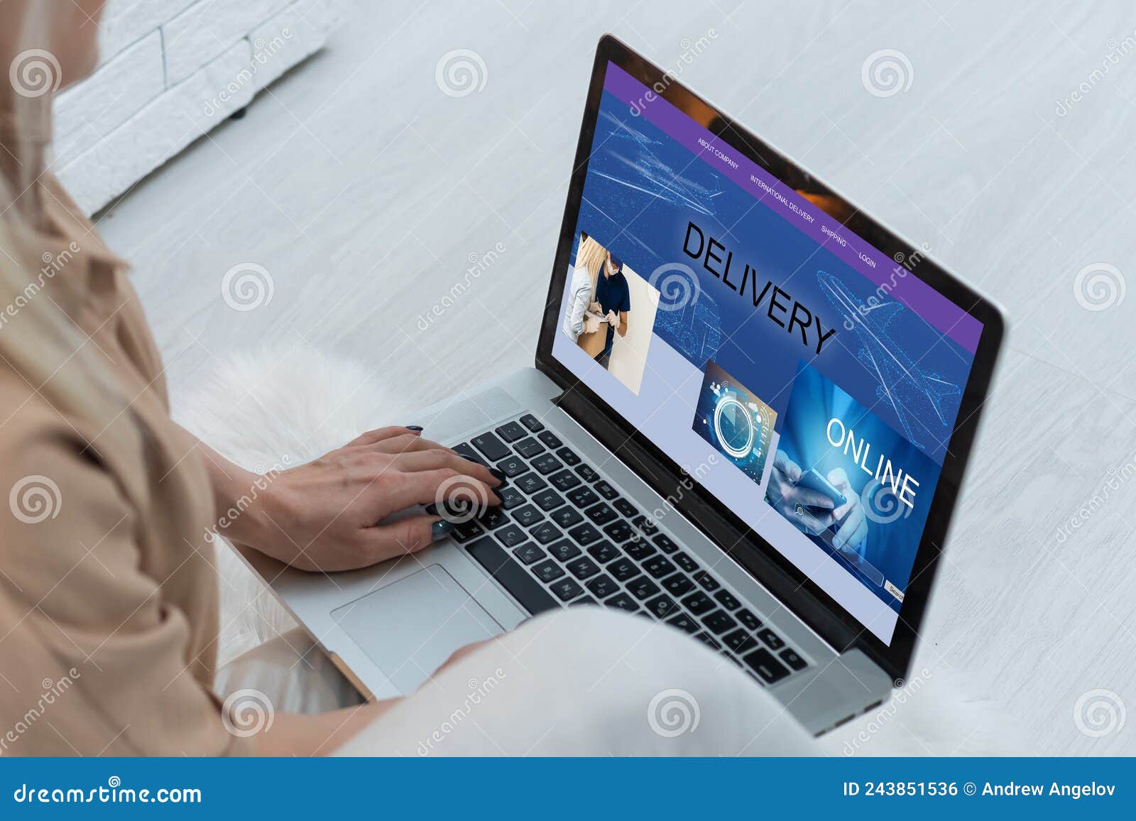 Laptop Screen Displaying a Delivery Tracking Concept Editorial Photo ...