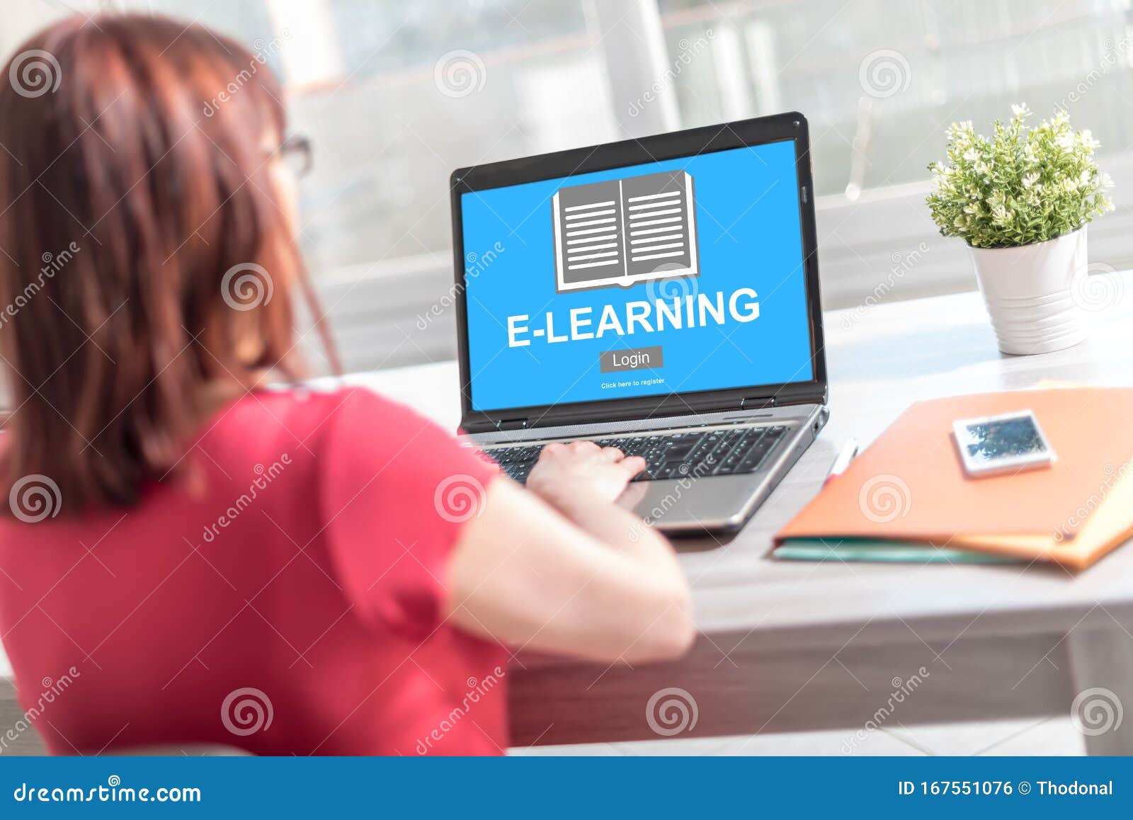 E-learning Concept on a Laptop Screen Stock Photo - Image of digital ...