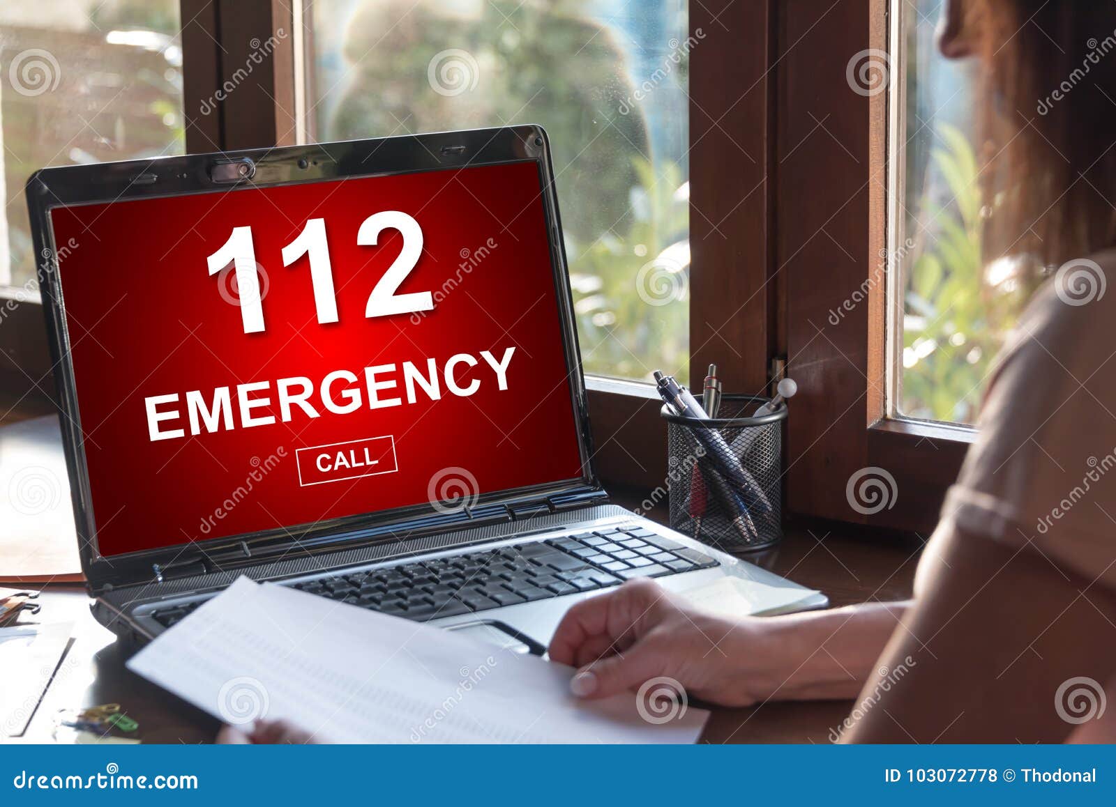 Emergency Concept on a Laptop Screen Stock Photo - Image of medical ...