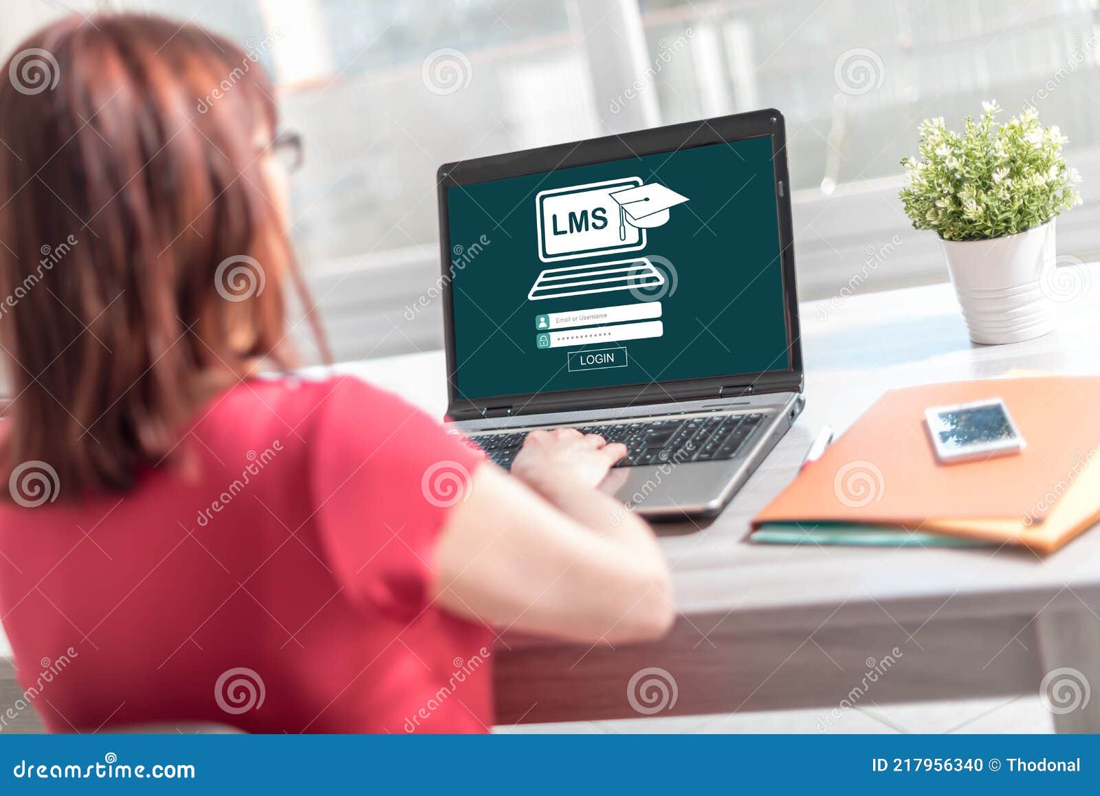 Lms Concept on a Laptop Screen Stock Photo - Image of elearning ...