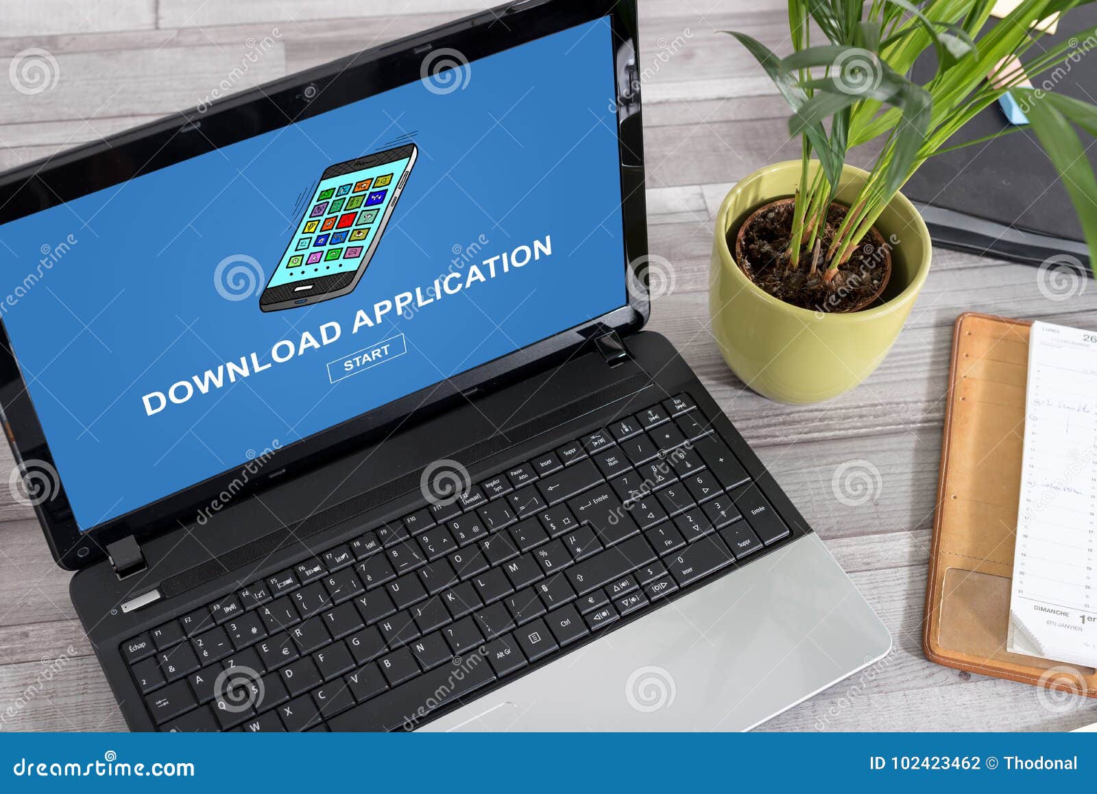 Download Application Concept on a Laptop Stock Photo - Image of mobile ...