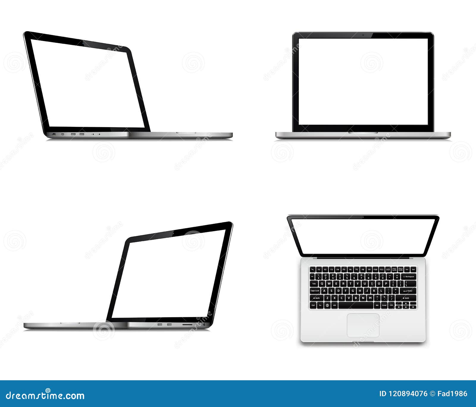 Laptop In Perspective Icon. Linear Vector Illustration From Modern ...