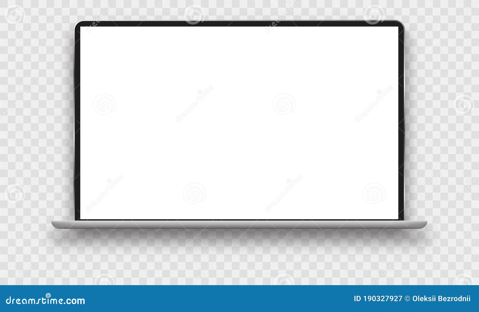 Laptop Screen Monitor . White Computer Screen Isolated Stock Vector ...