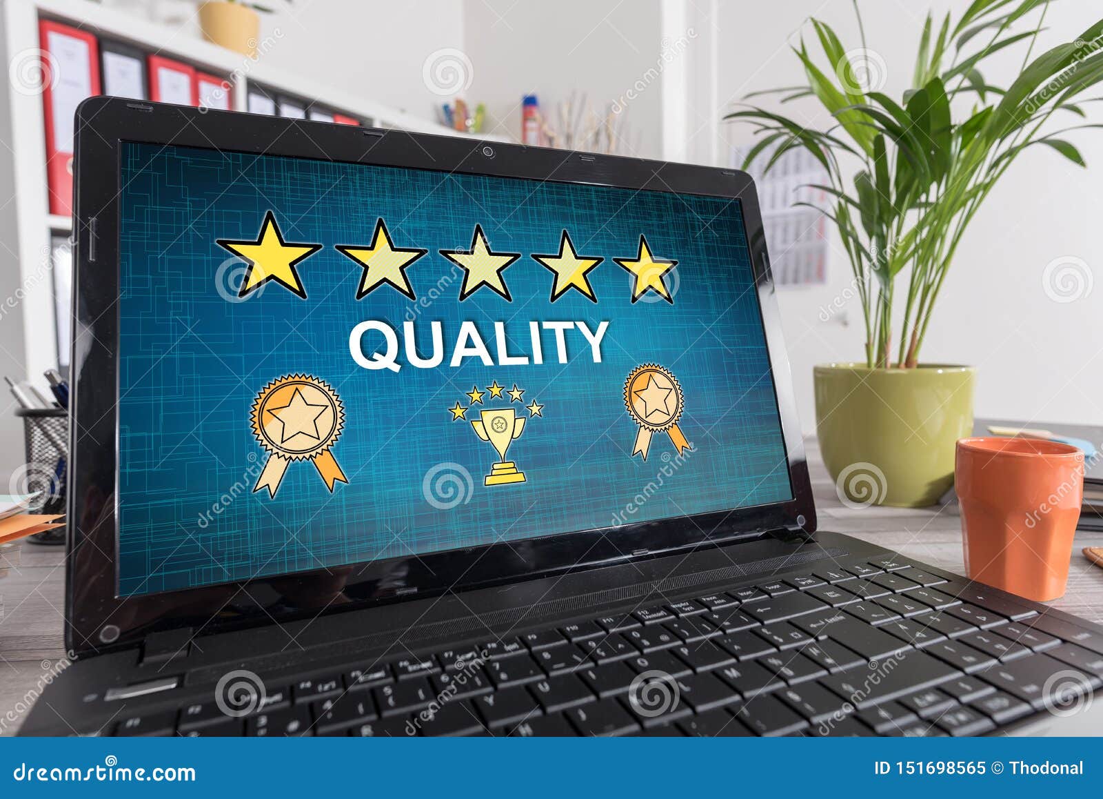 Quality Concept on a Laptop Stock Image - Image of quality, ranking ...