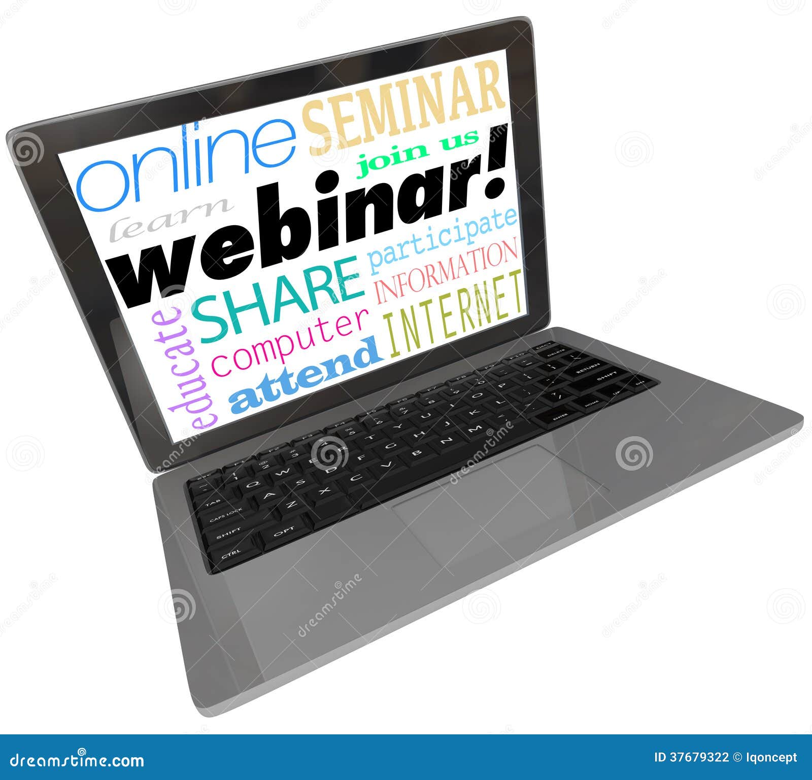 Laptop Screen Search Word Magnifying Glass Stock Illustration ...