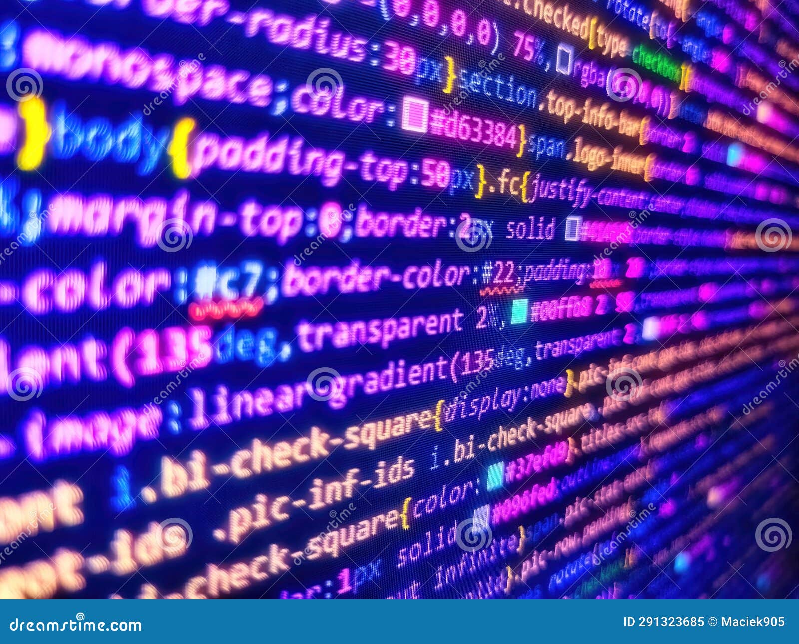 Laptop Screen Show Abstract Computer Programming Code Script Programming Code Abstract