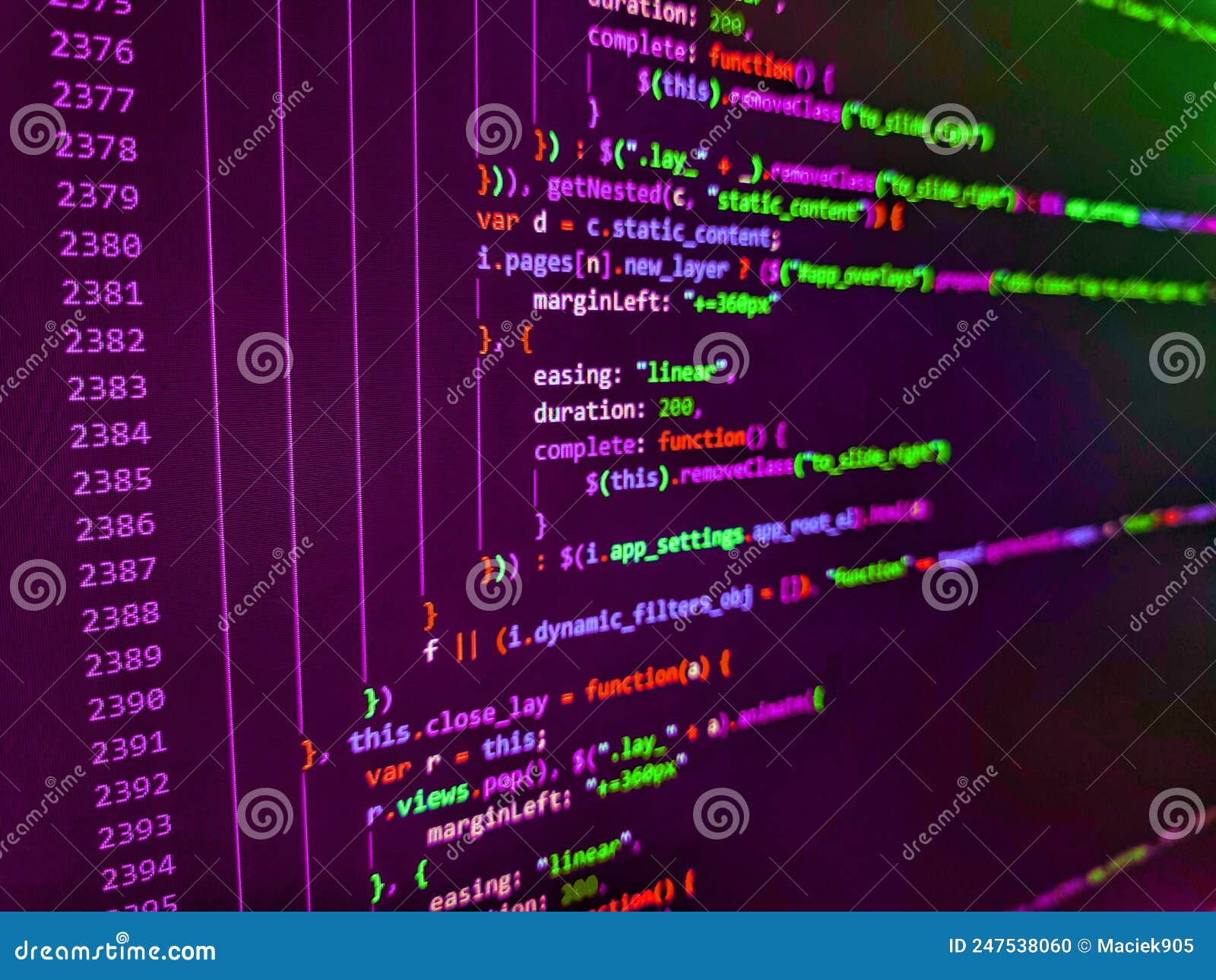 Laptop Screen Show Abstract Computer Programming Code Script Developer Working On Source Codes