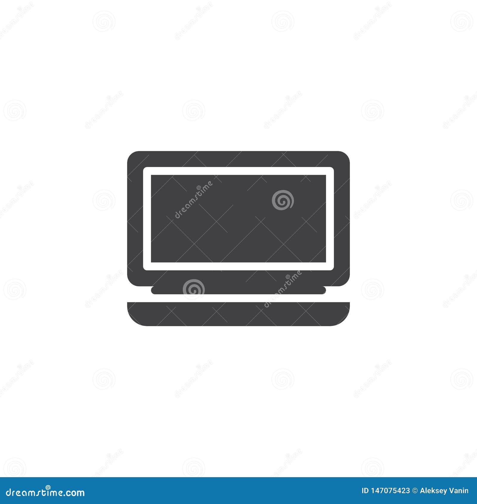 Laptop screen vector icon stock vector. Illustration of pixel - 147075423