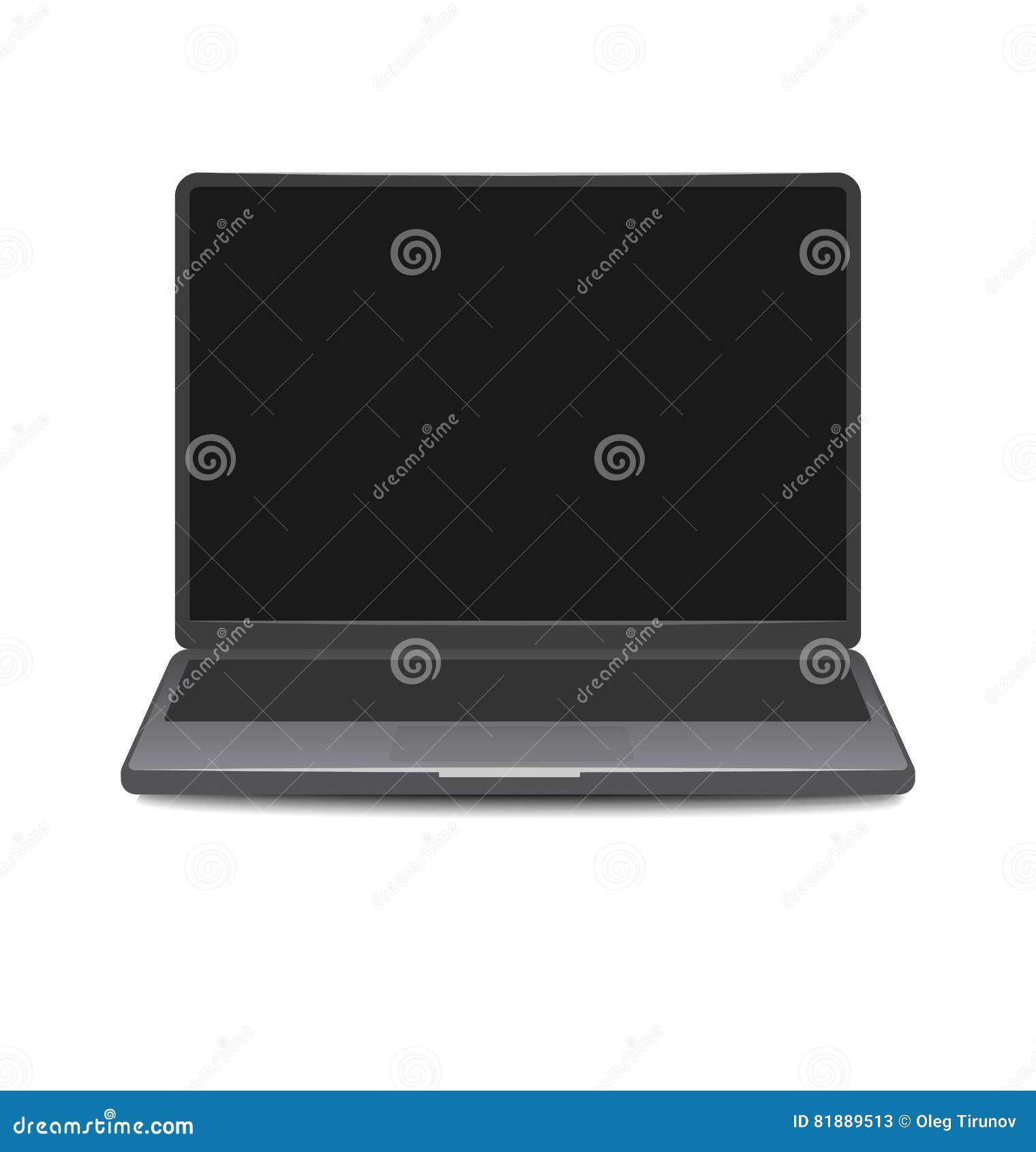 Laptop Screen on White Background Stock Vector - Illustration of laptop ...