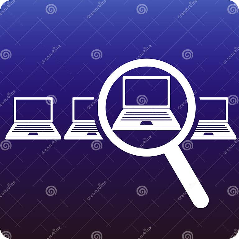 Laptop search stock vector. Illustration of specification - 4111418
