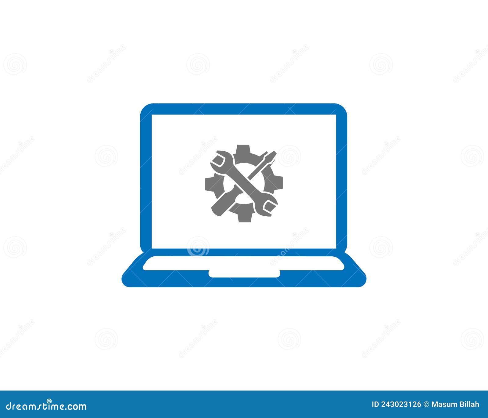 Laptop Service Logo. Laptop and Gears Icon with Update Screen Stock ... Laptop Service Logo. Laptop and Gears Icon with Update Screen Stock ...