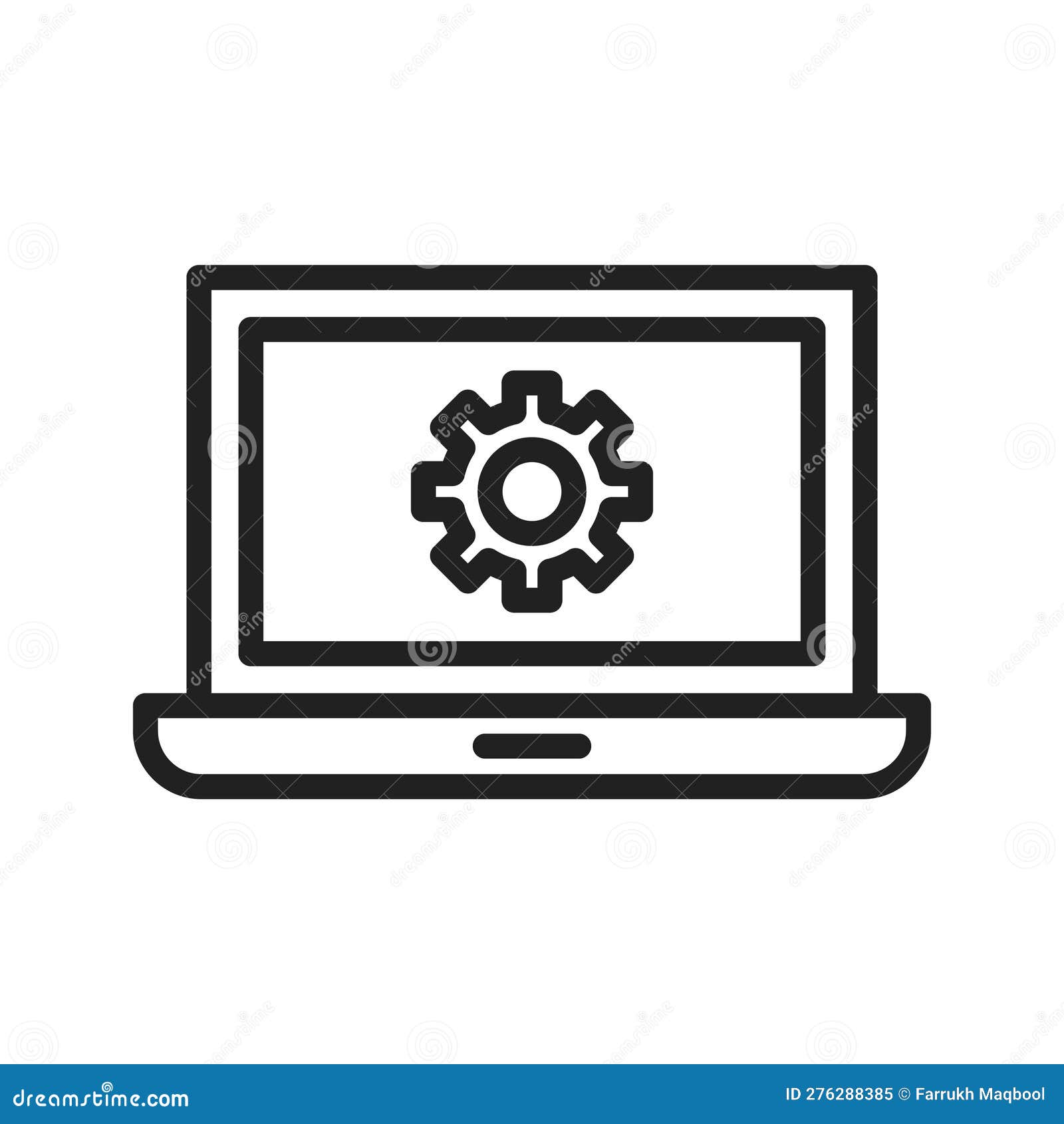 Laptop Settings Icon Vector Image. Suitable for Mobile Apps, Web Apps ...