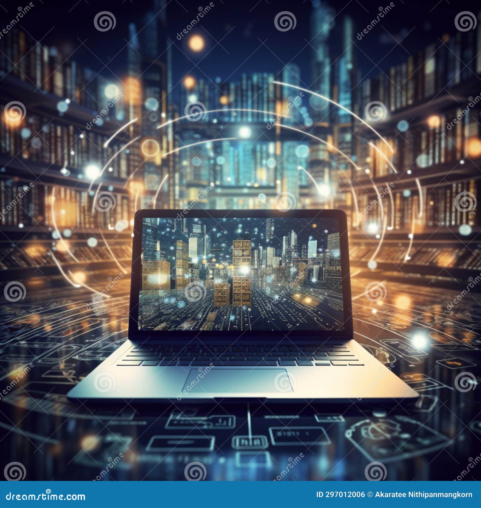 Laptop Show Business Transaction on Screen, Cyber Security and Data ...