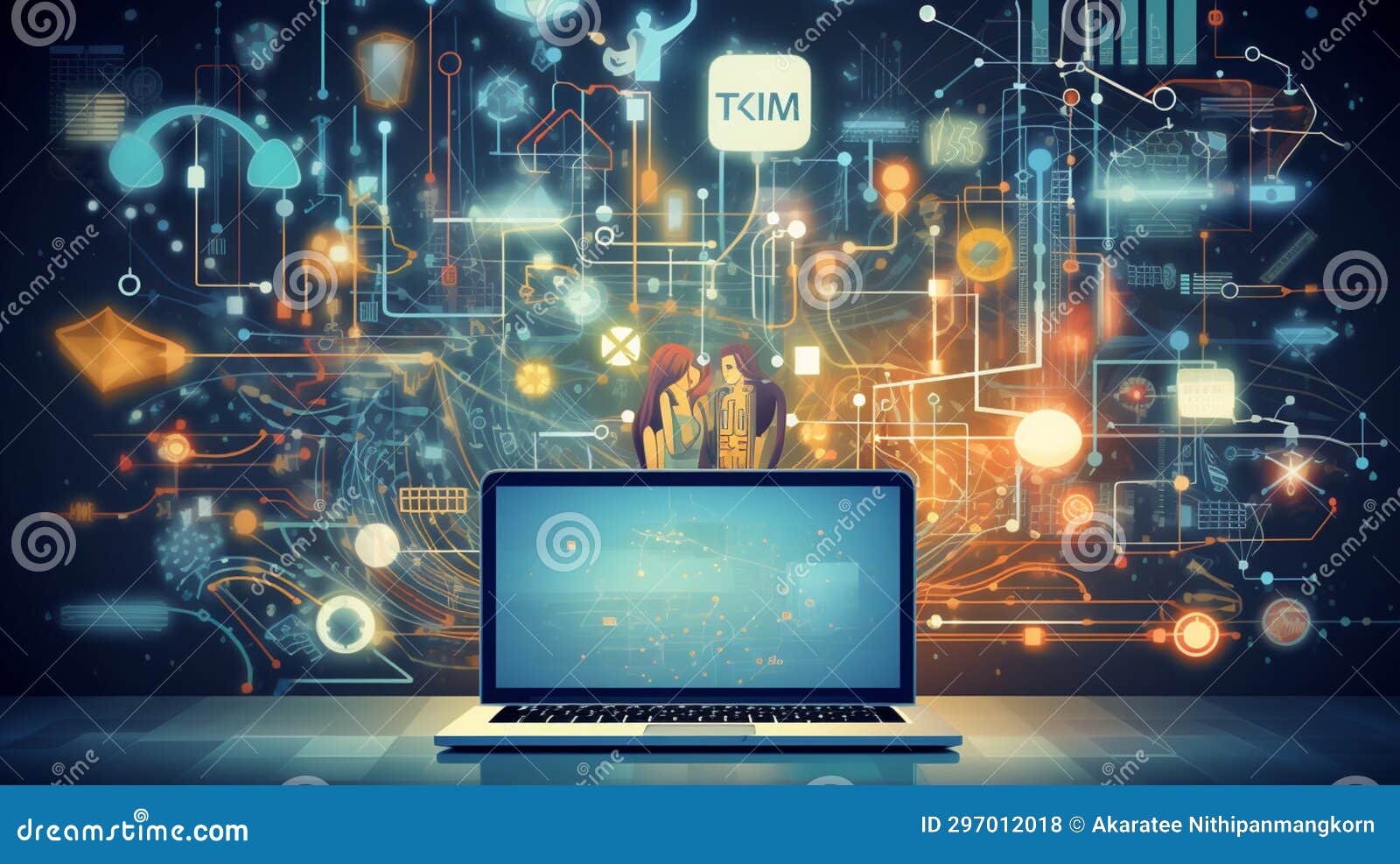 Laptop Show Business Transaction on Screen, Cyber Security and Data ...