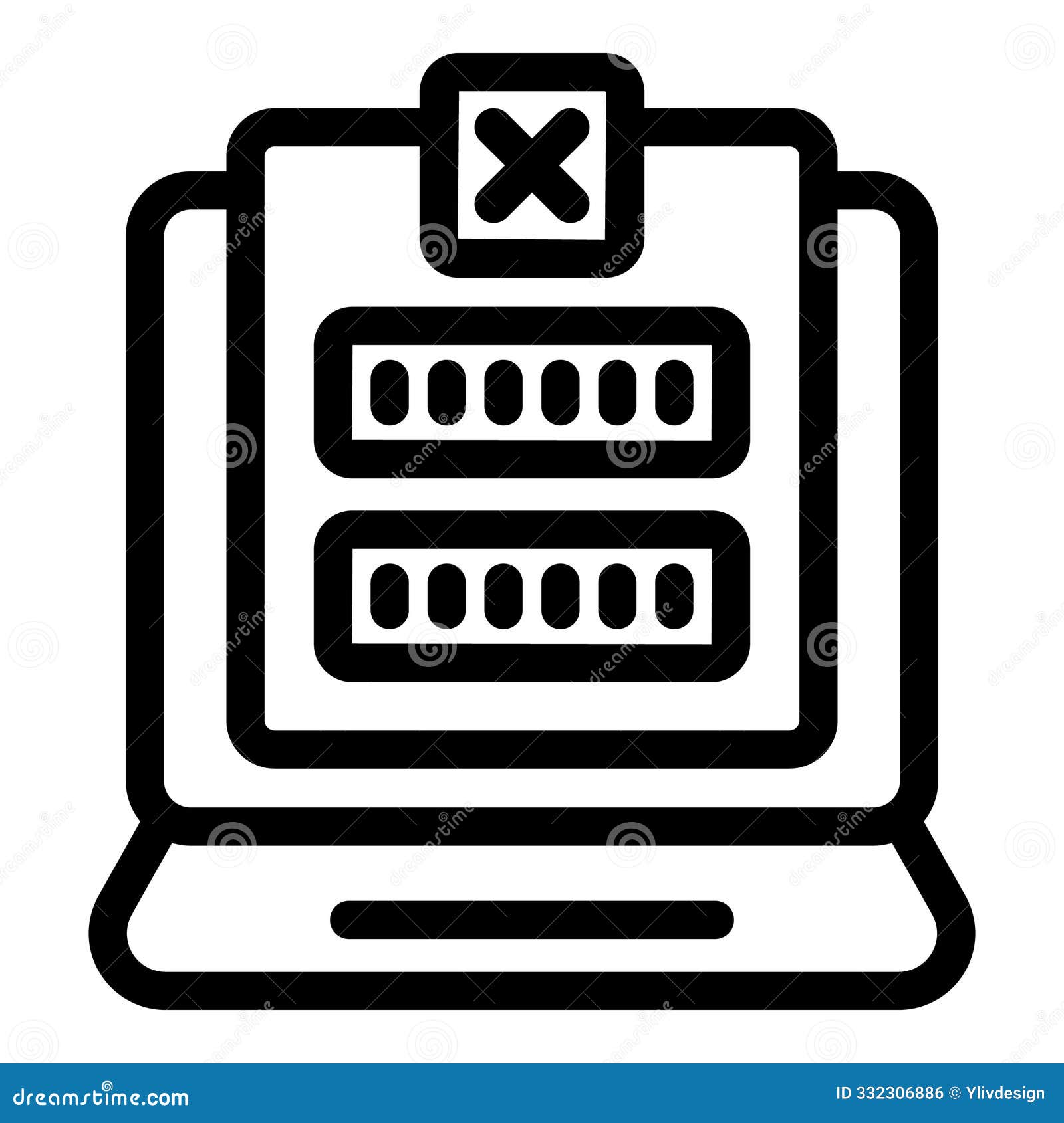 Laptop Showing Online Survey with Wrong Answer Highlighted Stock Vector ...