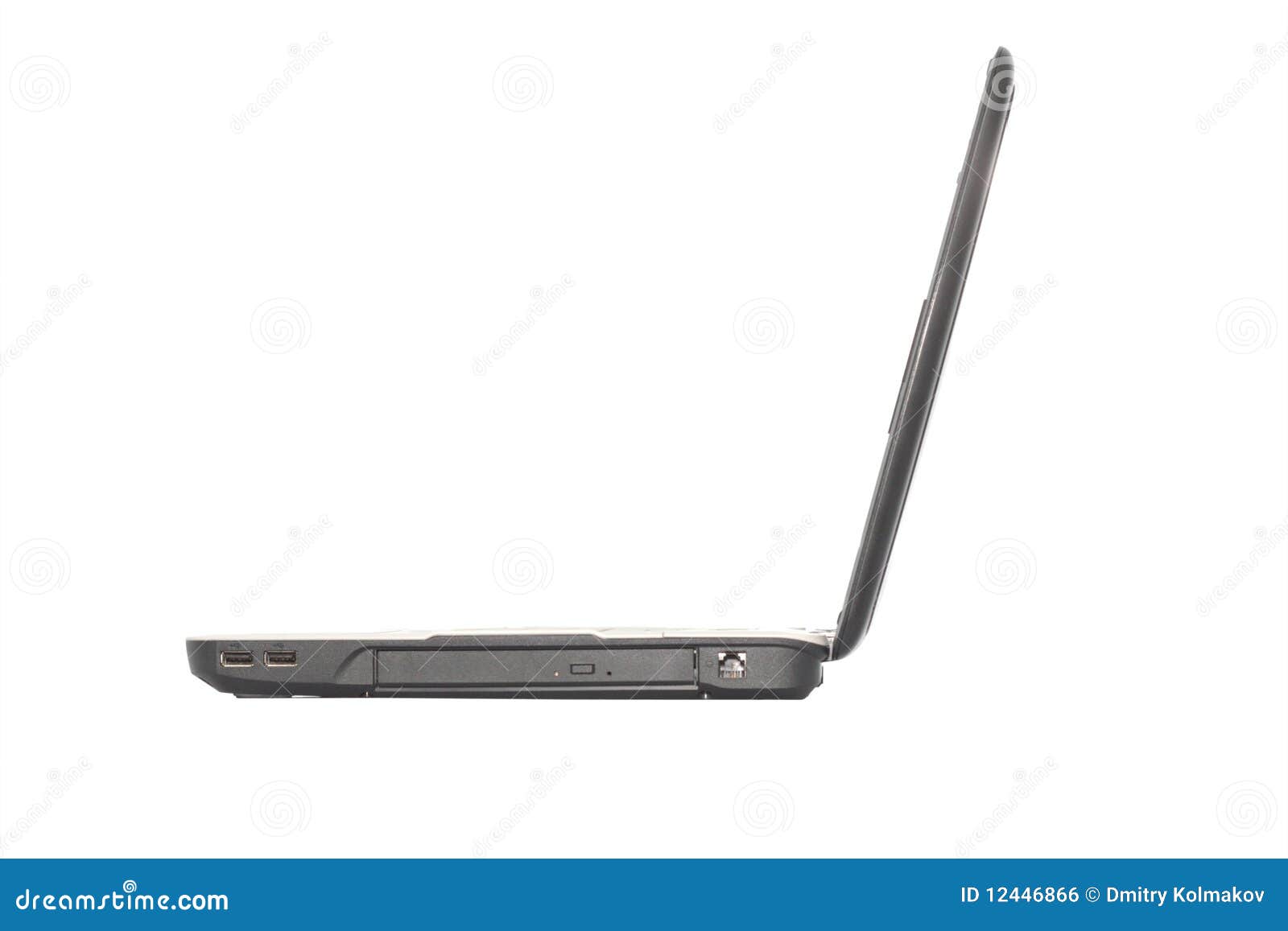 Laptop Side View. Royalty Free Stock Image - Image: 12446866