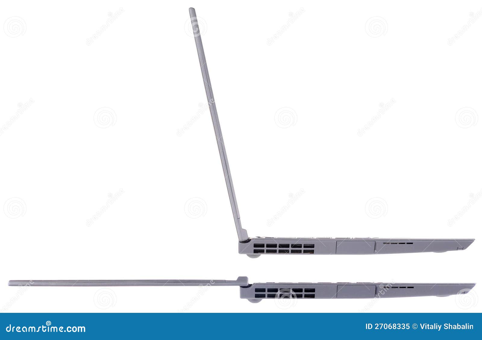 Laptop side view stock image. Image of equipment, notebook - 27068335