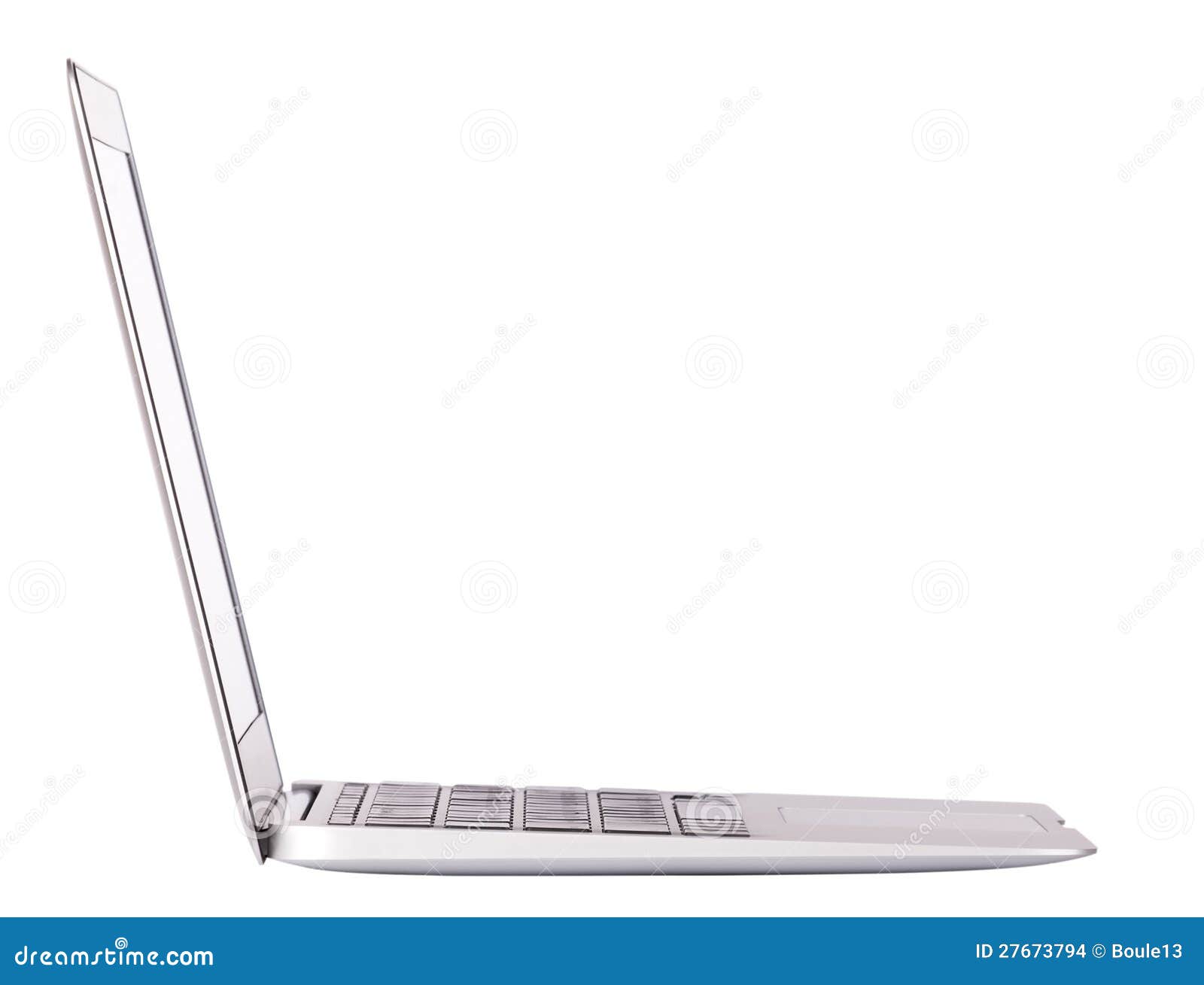 Laptop Side View. Isolated Stock Images - Image: 27673794