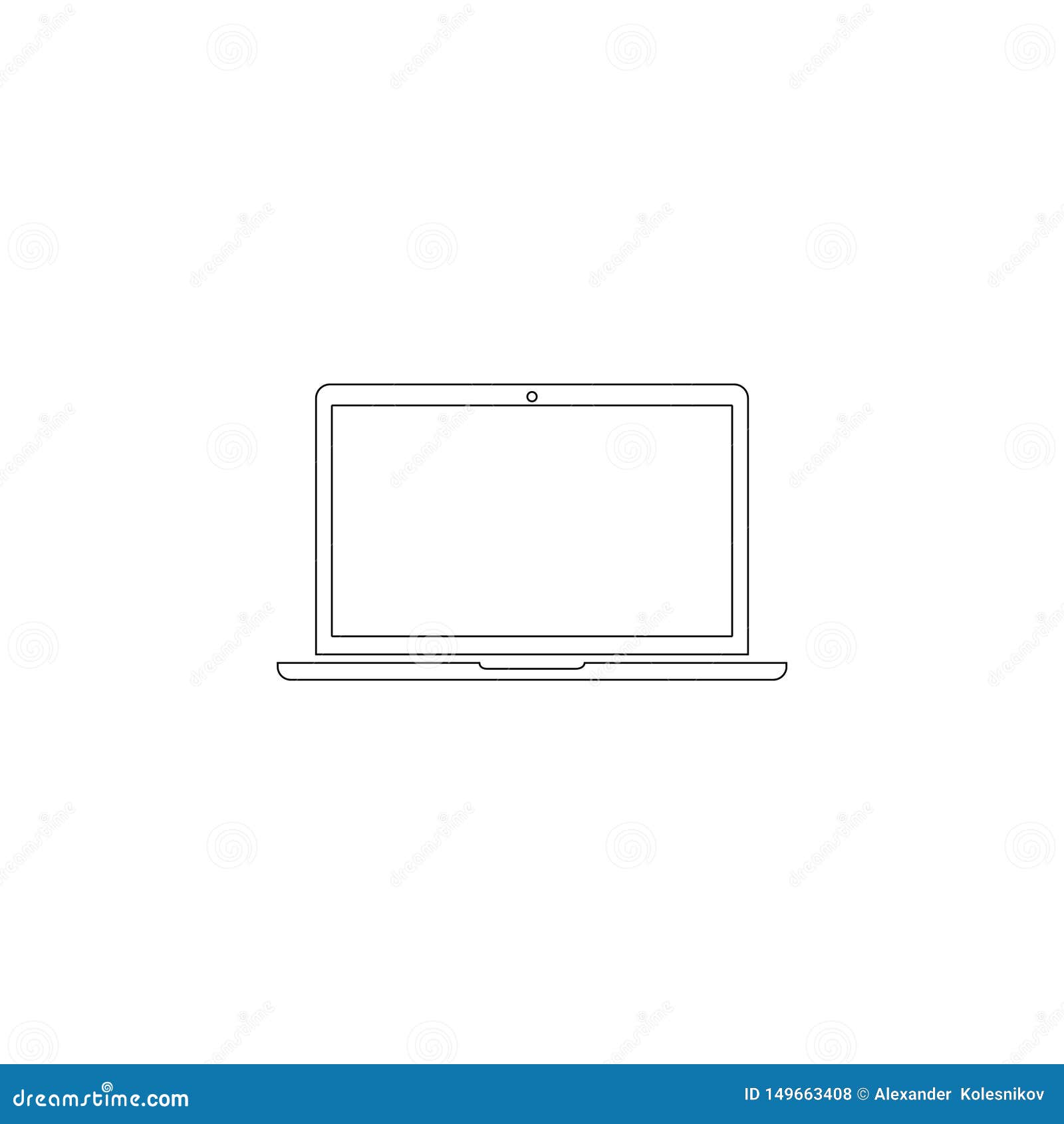Laptop. flat vector icon stock vector. Illustration of equipment ...
