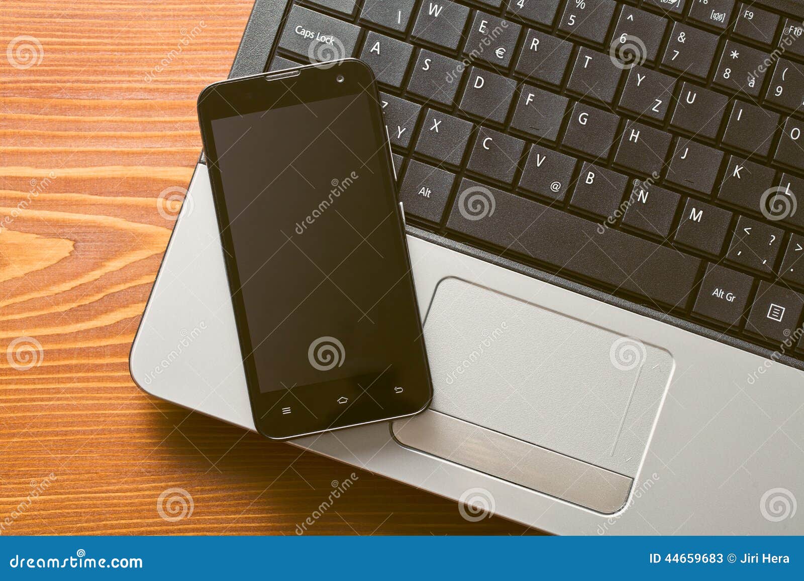 Laptop and smartphone stock image. Image of phone, keyboard - 44659683