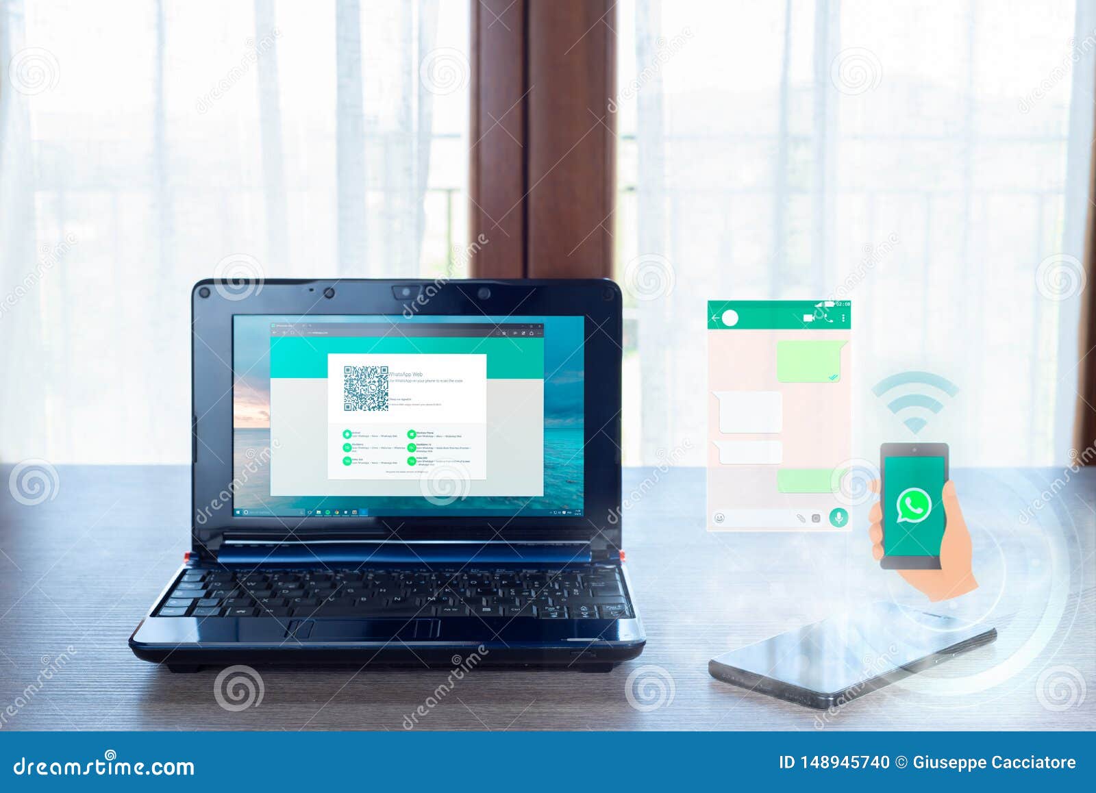 Laptop and Smartphone with Whatsapp Graphics Editorial Image - Image of ...