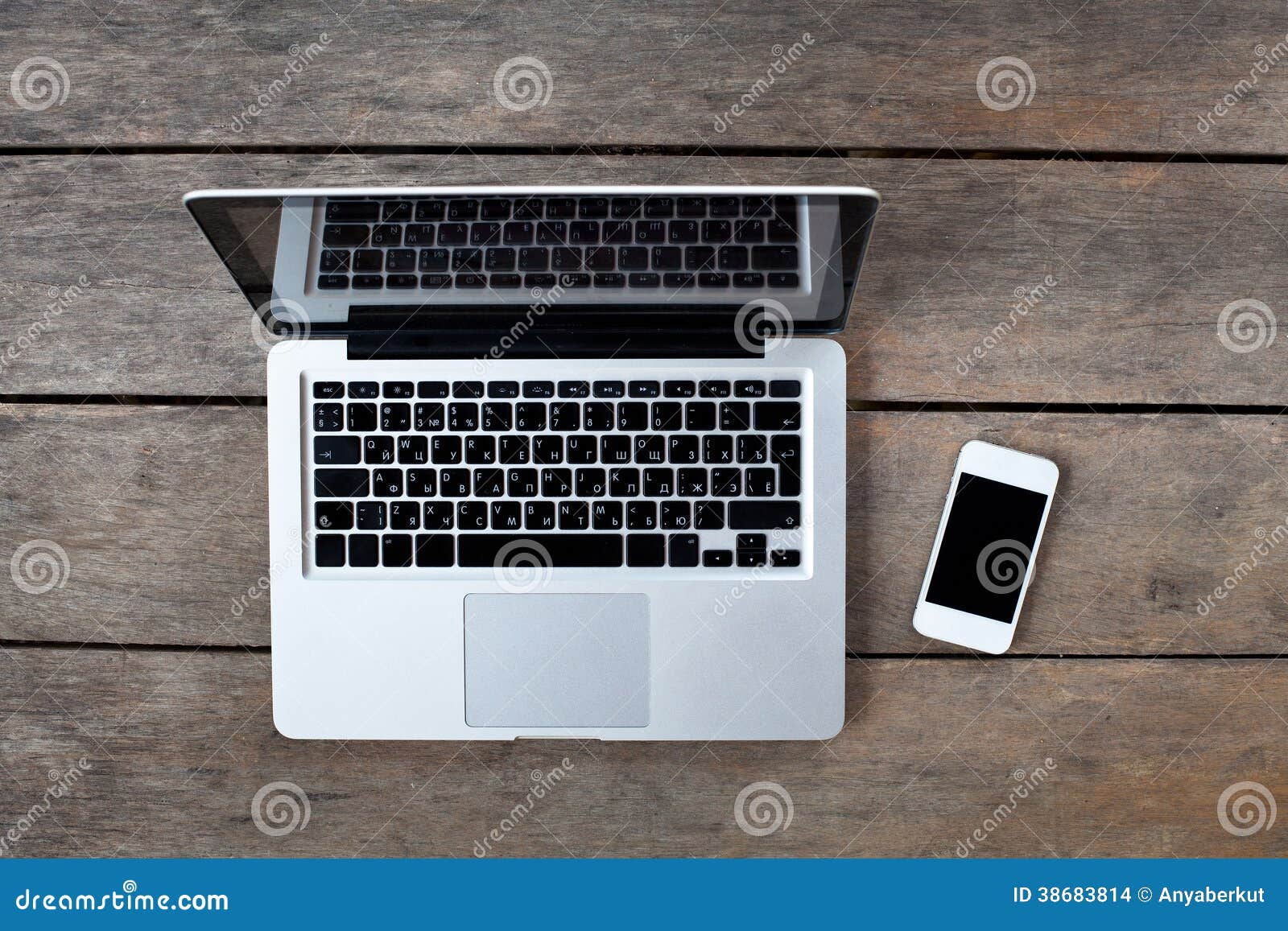 Laptop and smartphone stock photo. Image of email, application - 38683814