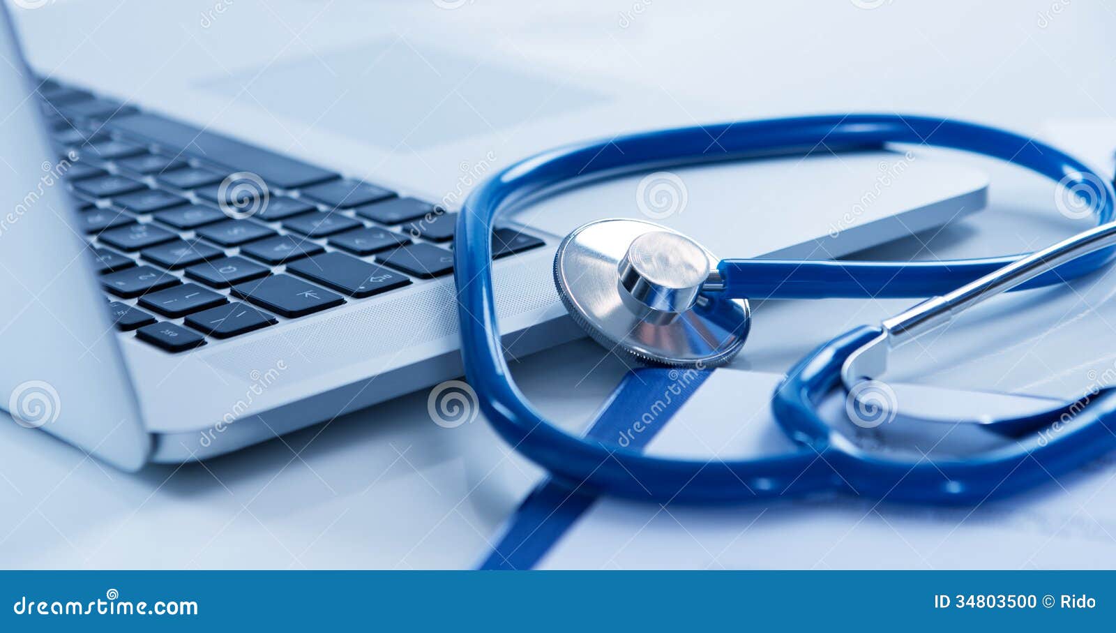Laptop and Stethoscope stock photo. Image of cardiology - 34803500