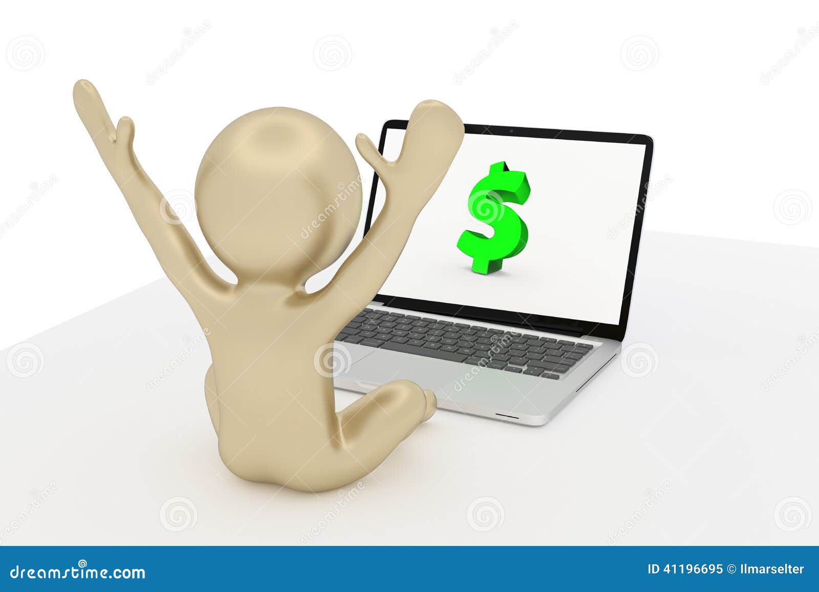 Laptop success stock illustration. Illustration of people - 41196695