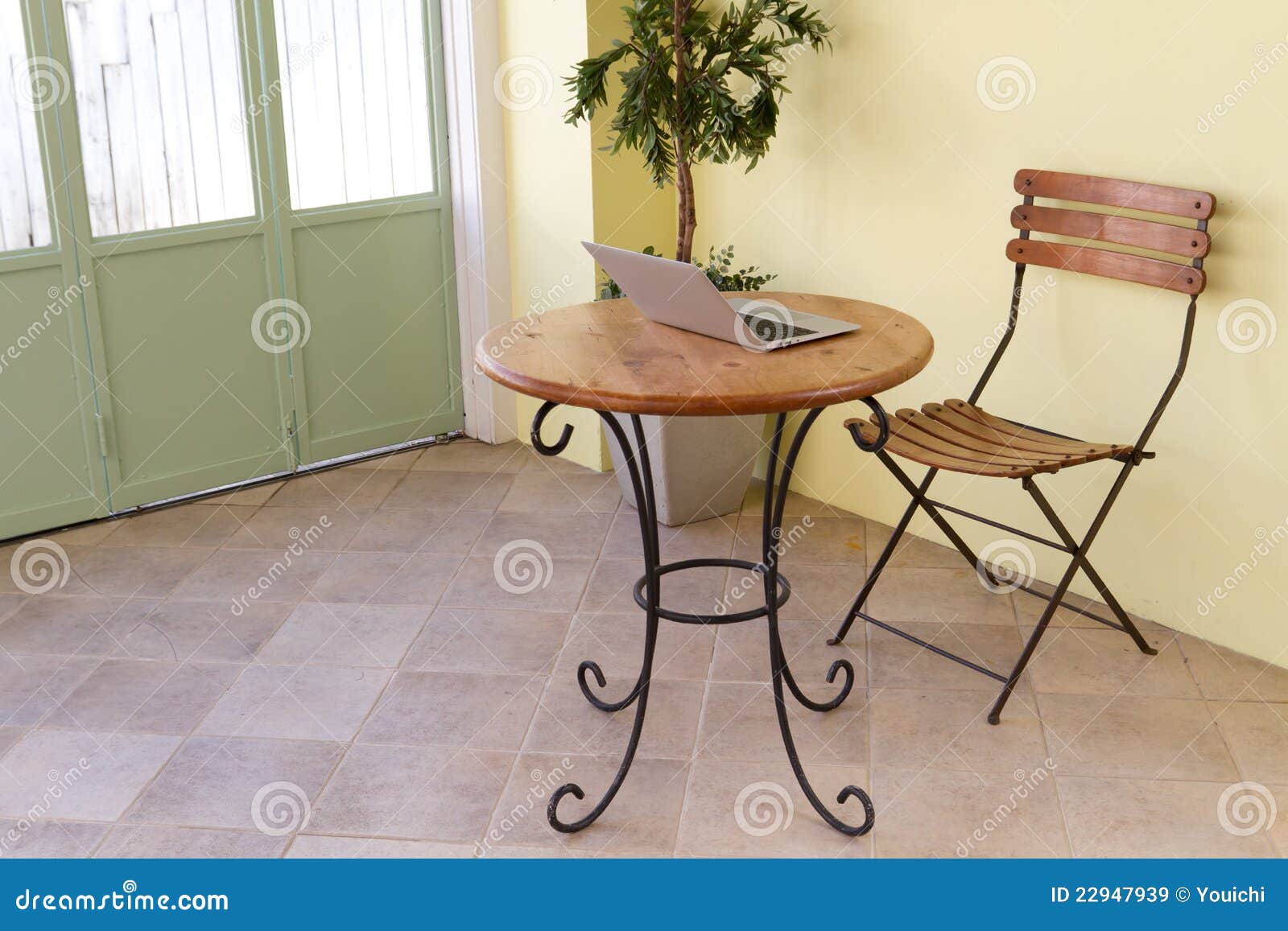 Laptop on the table stock image. Image of business, comfortable - 22947939